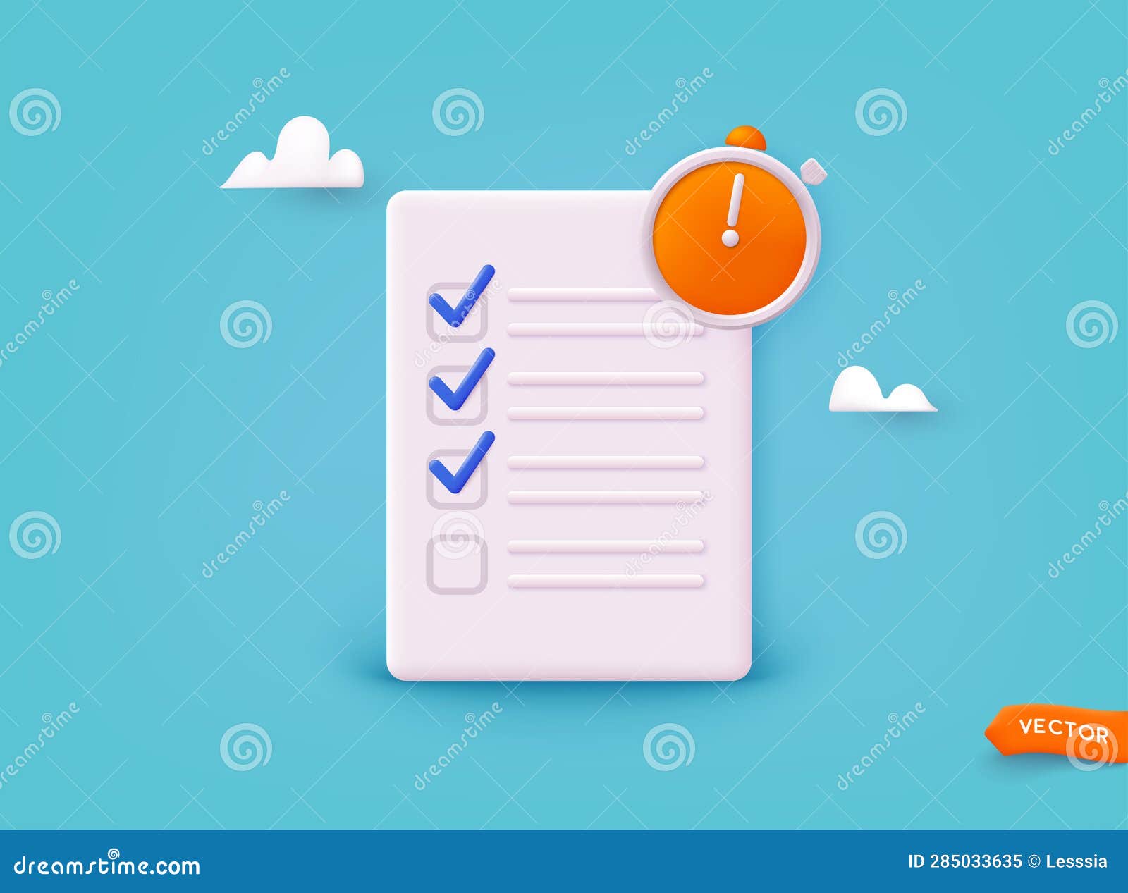 Checklist. Time Management Concept Planning, Organization, Working Time ...