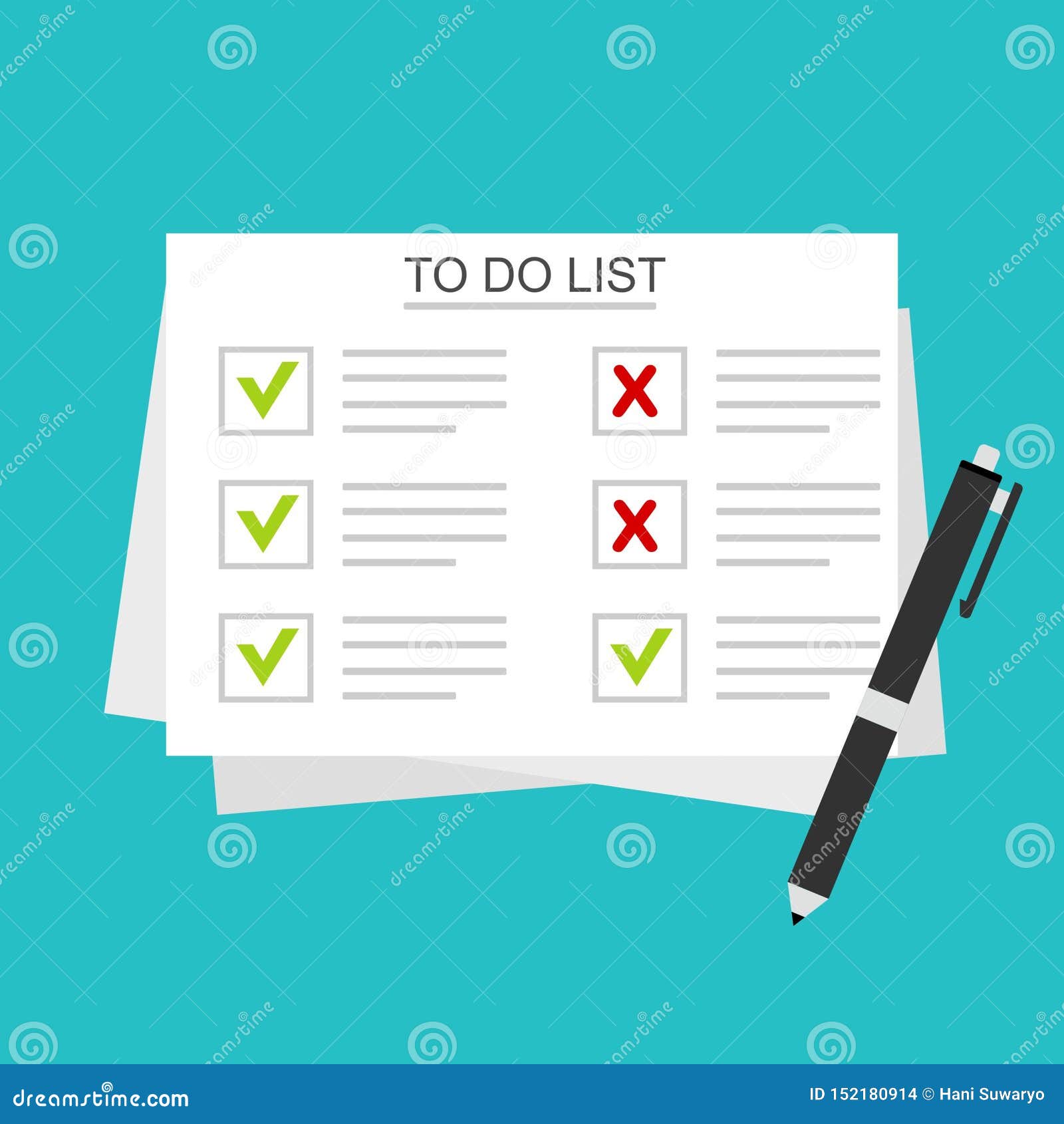 Checklist on To Do List. Form Illustration with Man Signing a Paper ...