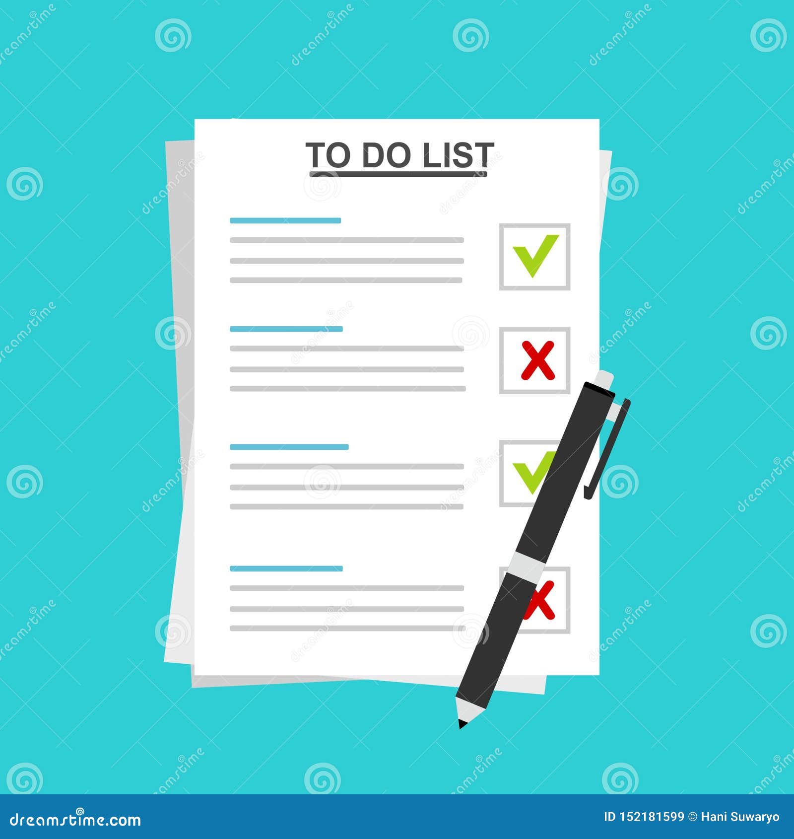 Checklist on To Do List. Form Illustration with Man Signing a Paper ...