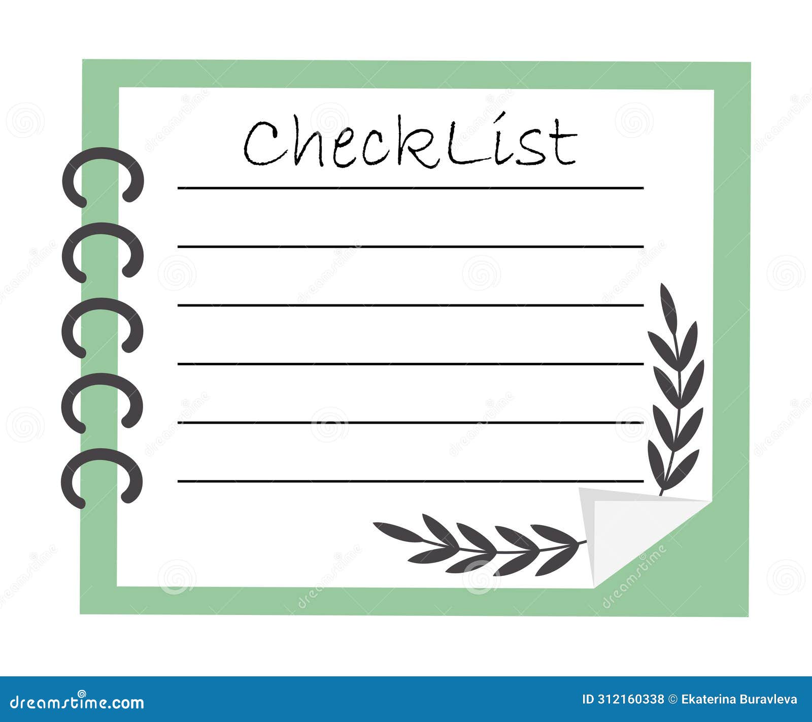 Checklist, To-do List. Checklist, Printable Forms with Empty Space for ...