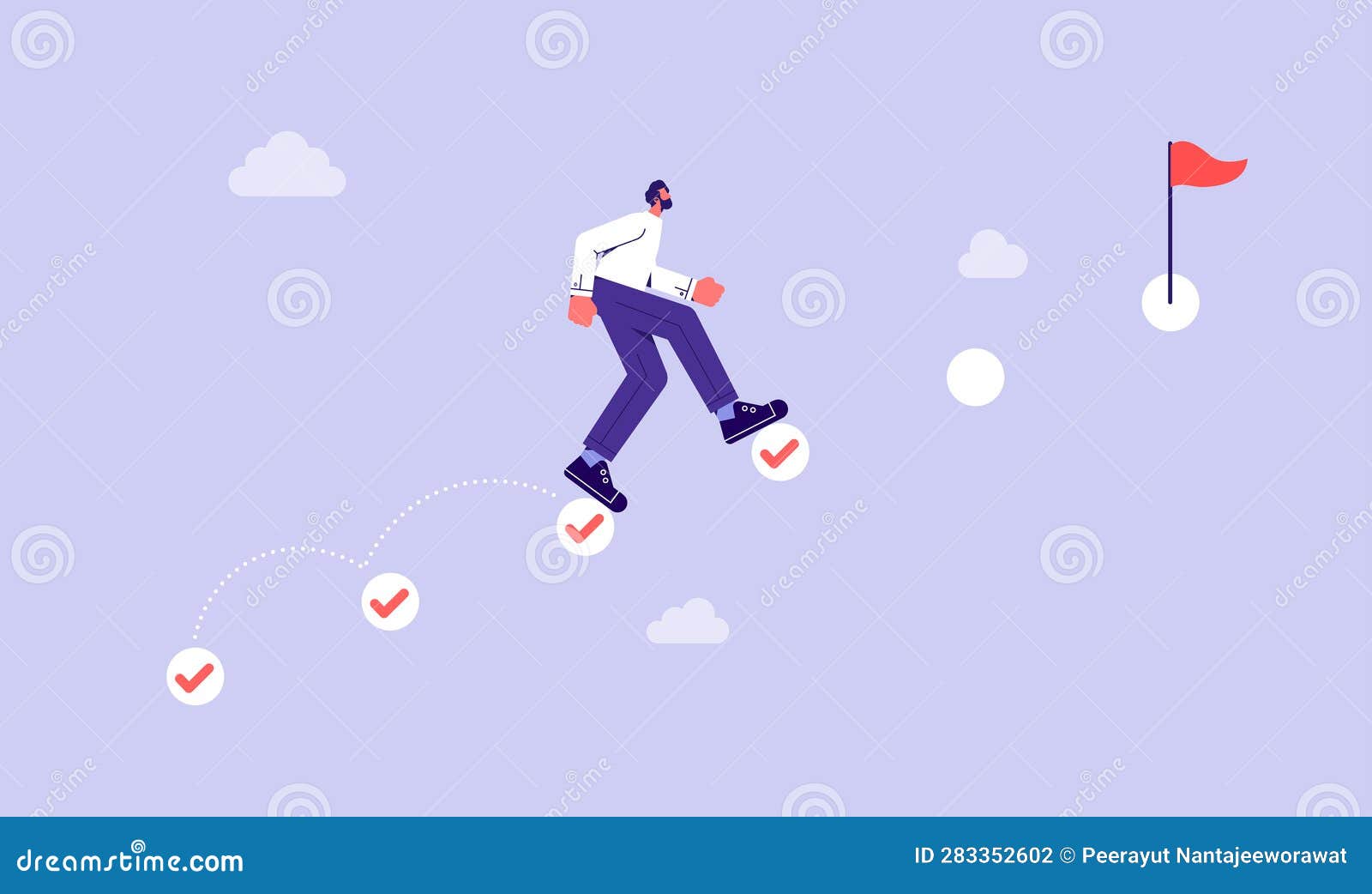 Checklist To Remind Project Progress Concept Stock Vector ...