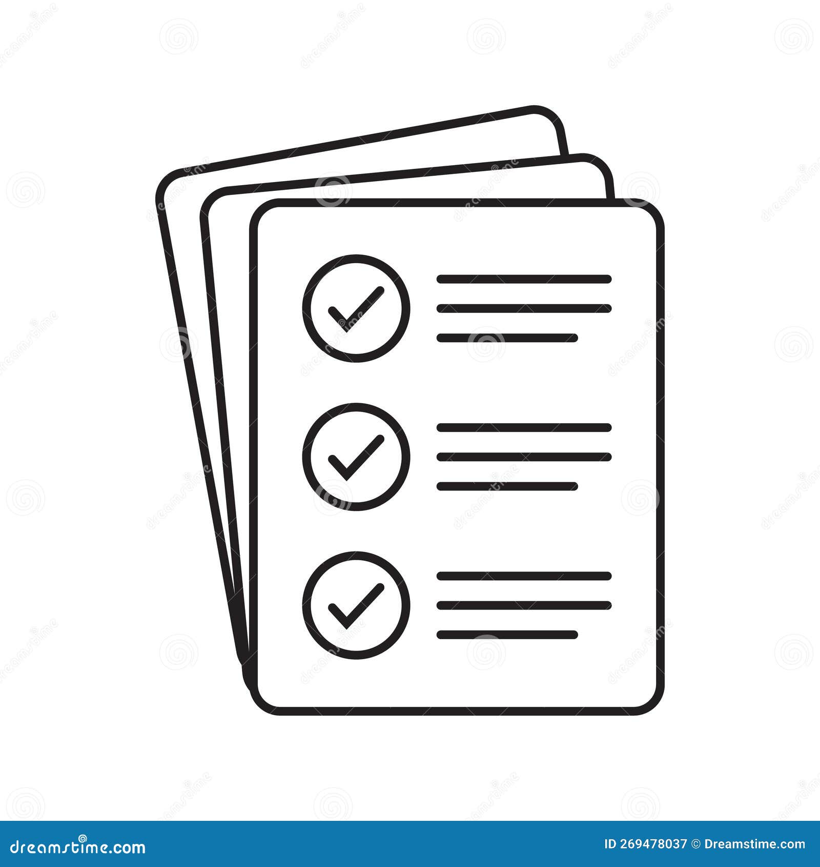 Checklist Vector Icon. Document Icon, Questionnaire Icon. Stock Vector ...