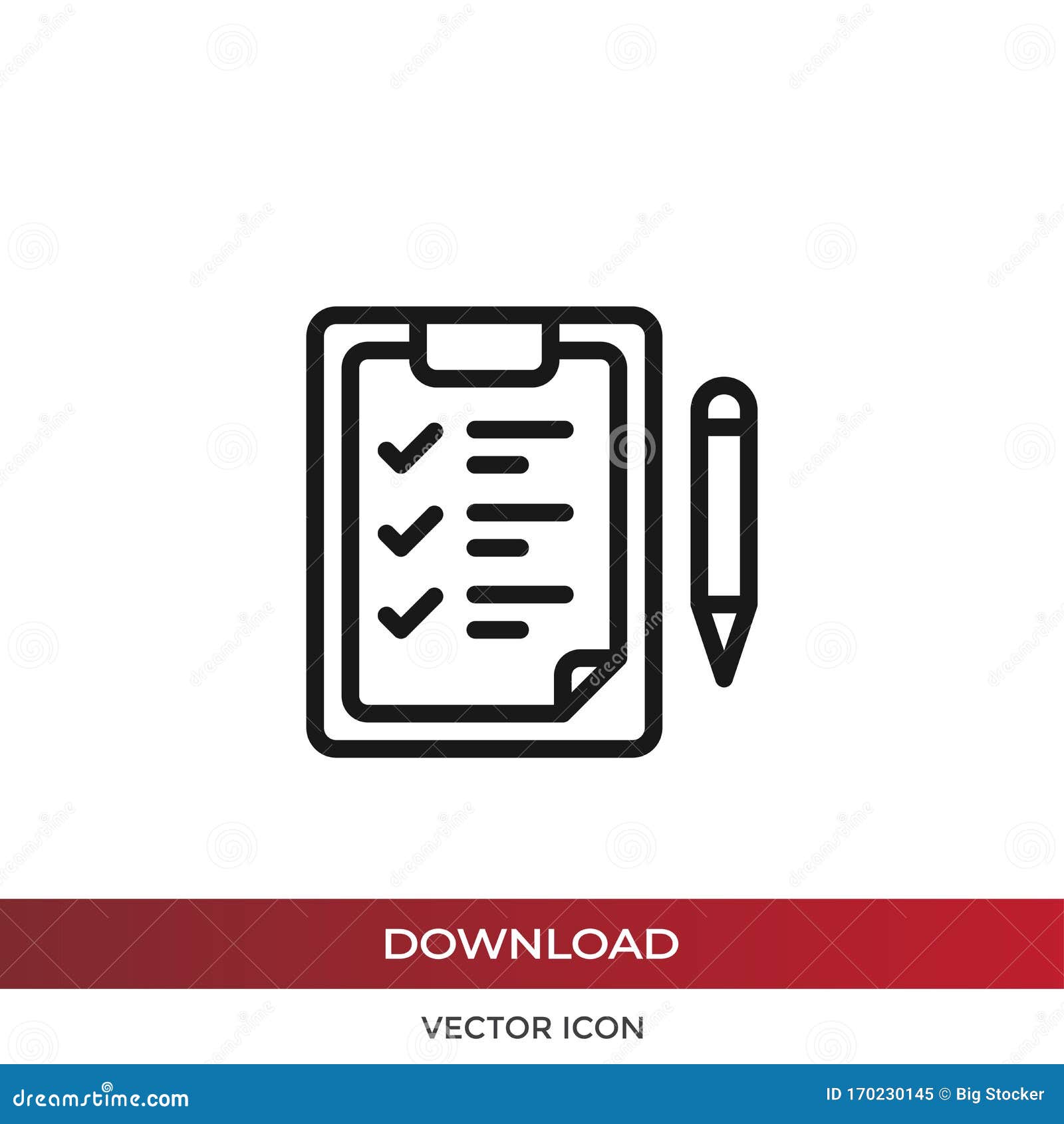 Checklist Vector Icon in Modern Design Style for Web Site and Mobile ...