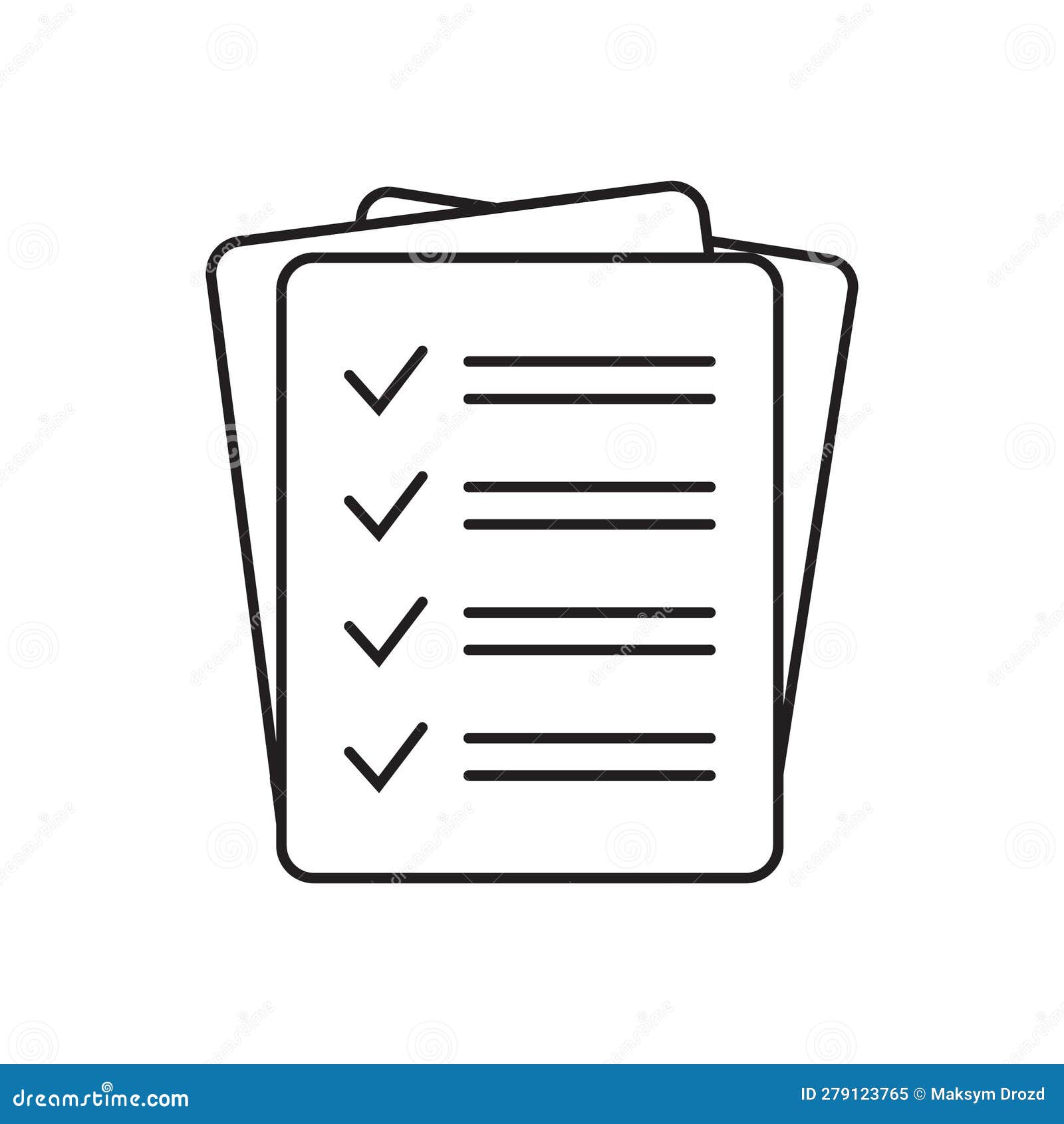 Checklist Vectorpictogram in Lijnkunststijl. Pictogram ...