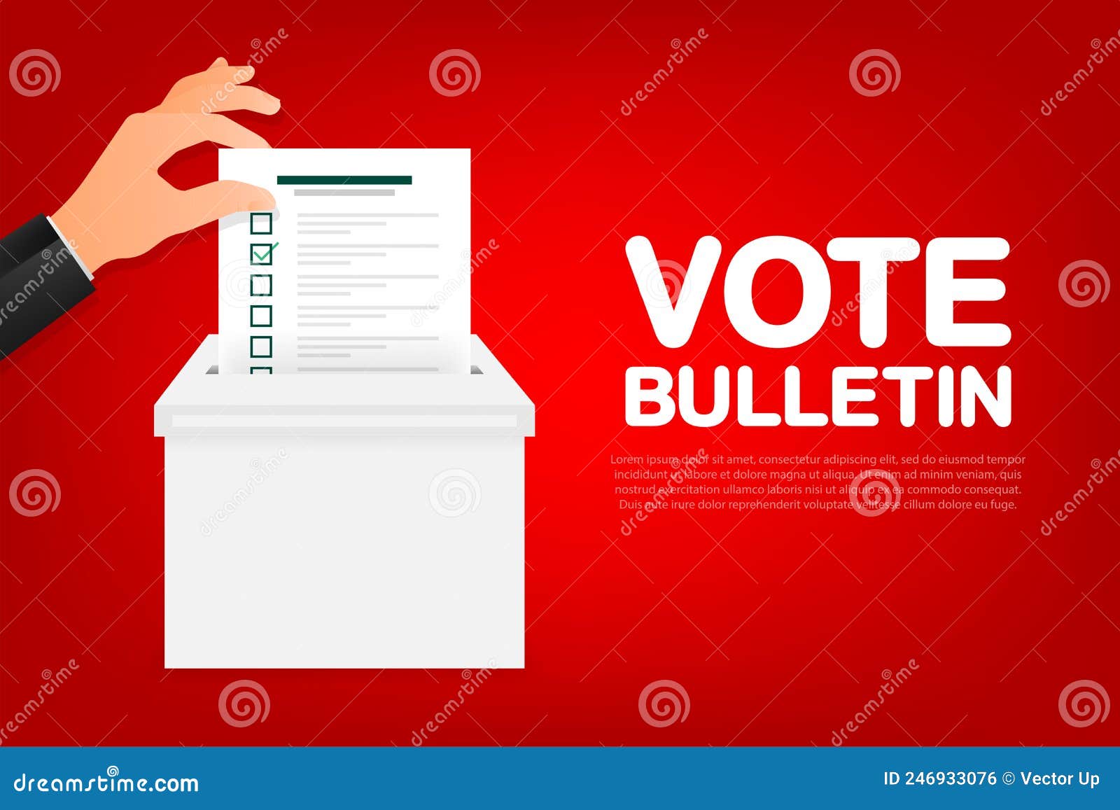 Checklist or Vote Bulletin in Hand. Vector Illustration Design Stock ...