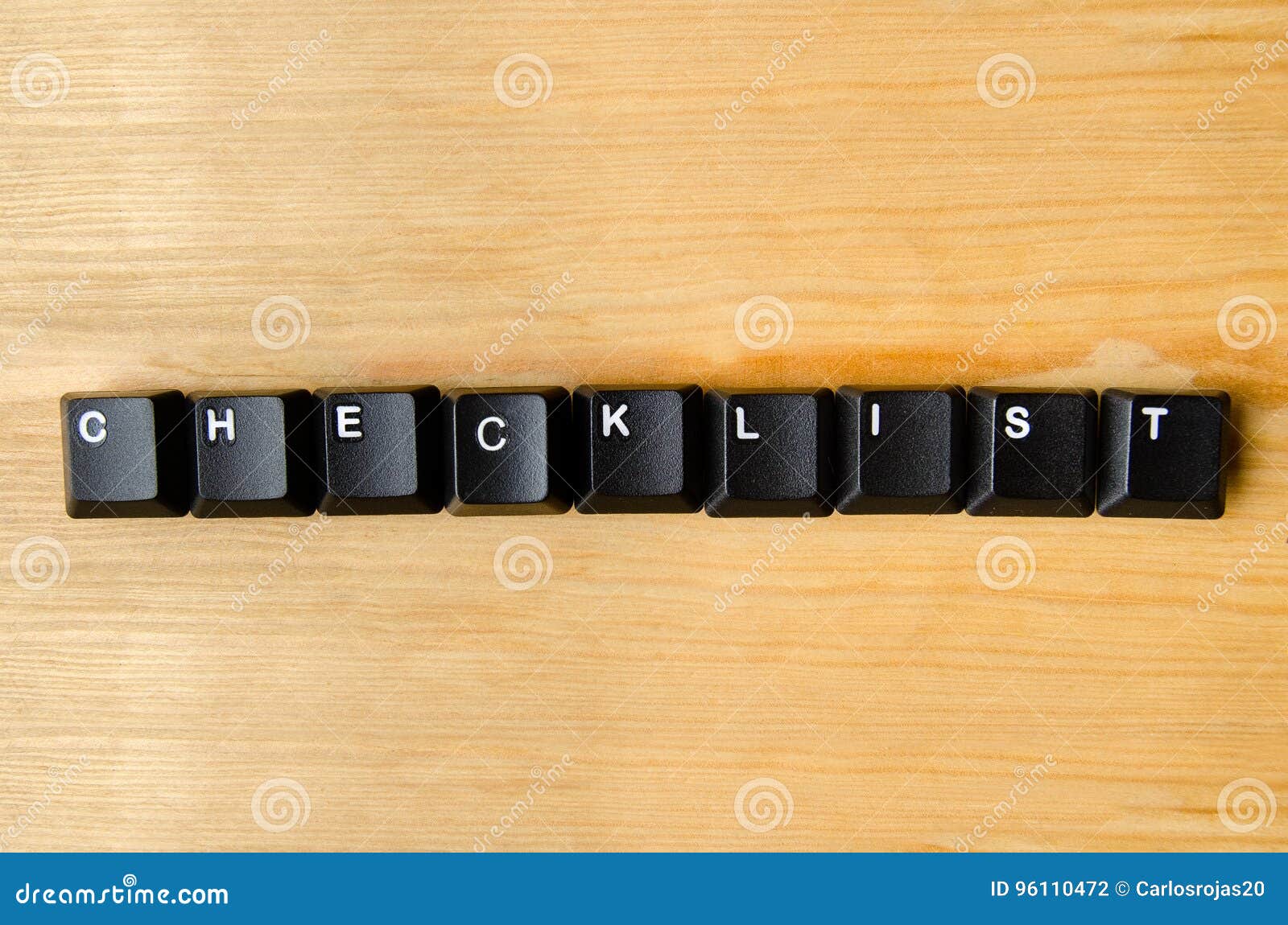 Checklist word stock photo. Image of checklist, agenda - 96110472