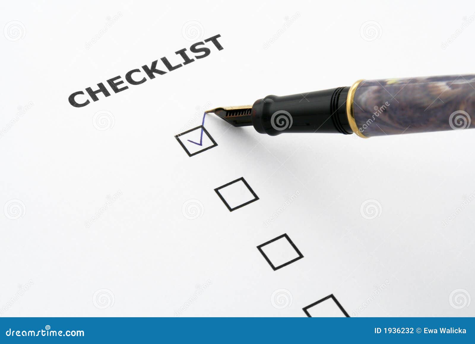 Checkliste stockfoto. Bild von arbeitsplätze, gelistet - 1936232