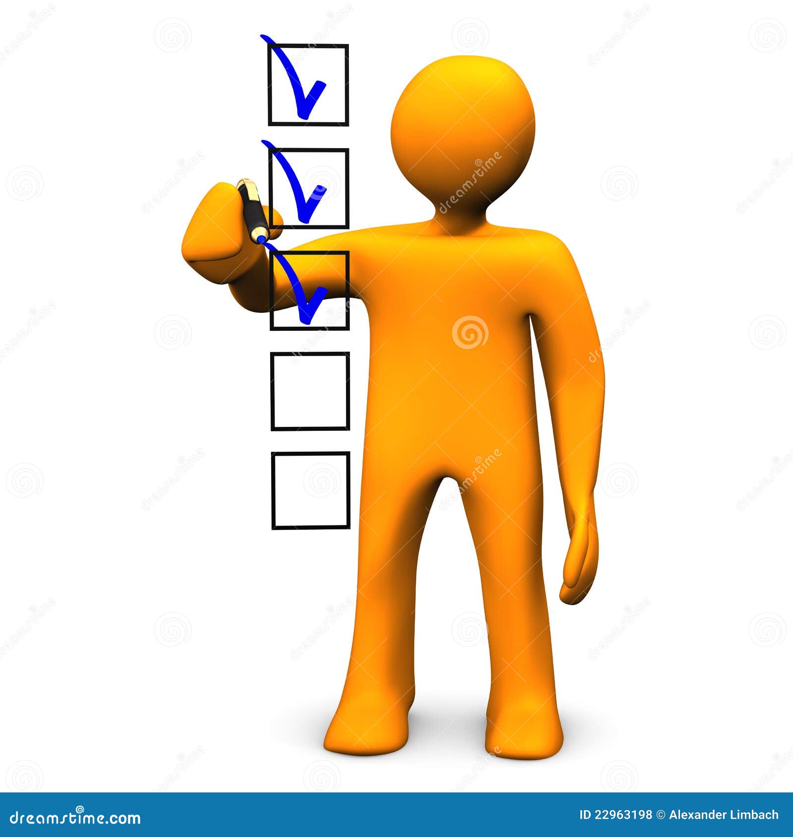 Checkliste stock abbildung. Illustration von karikatur - 22963198