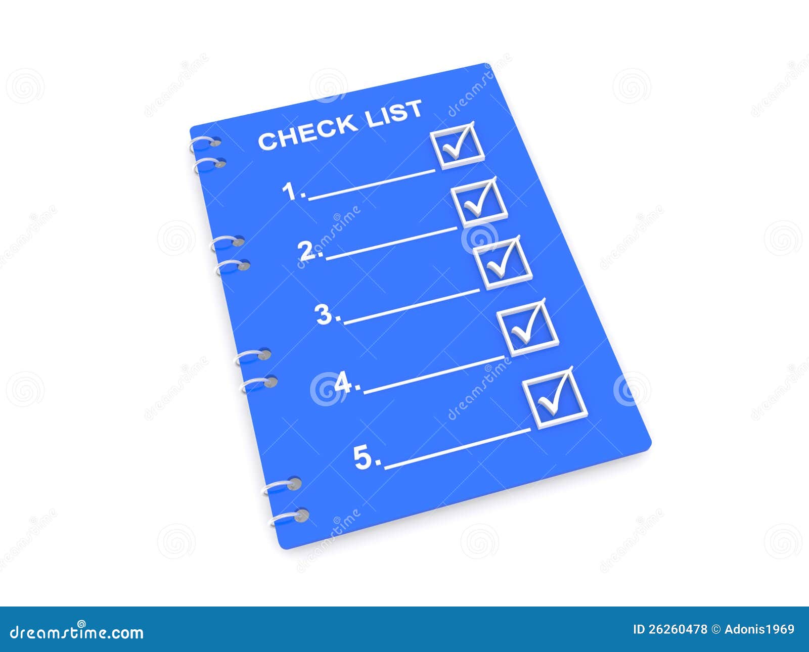 Checkliste stockfoto. Bild von organisation, einzelteile - 26260478