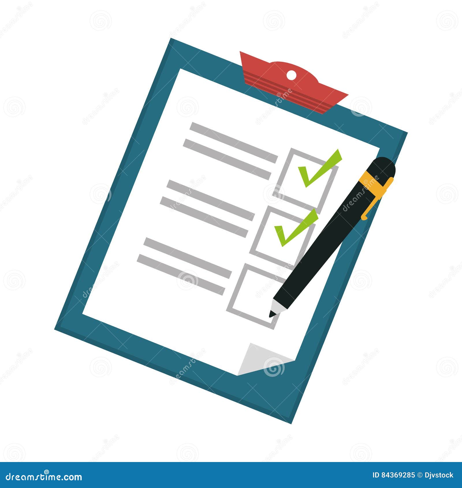 Checkliste Auf Klemmbrettikonenbild Stock Abbildung - Illustration von ...