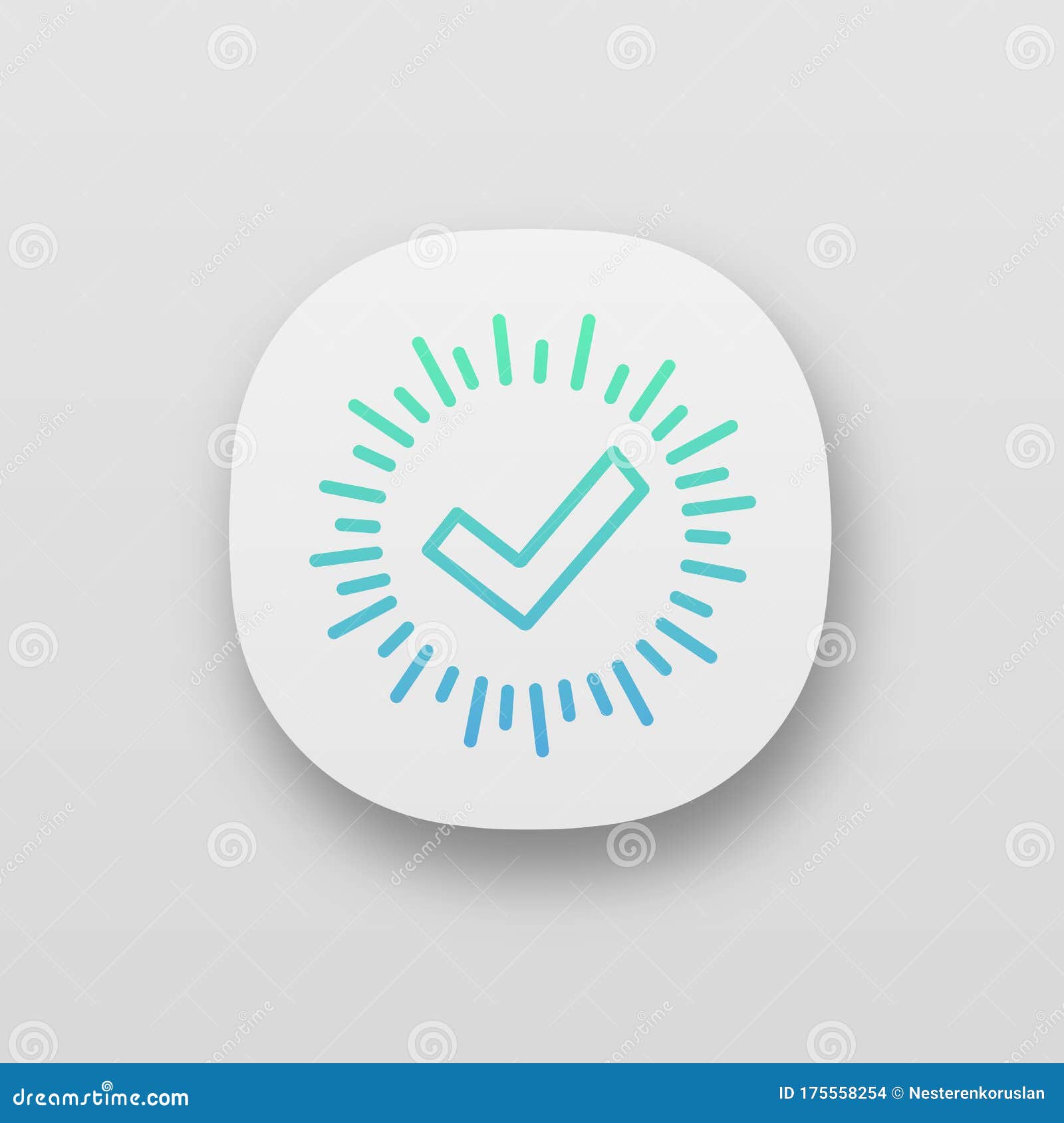 Checkmark app icon stock vector. Illustration of check - 175558254