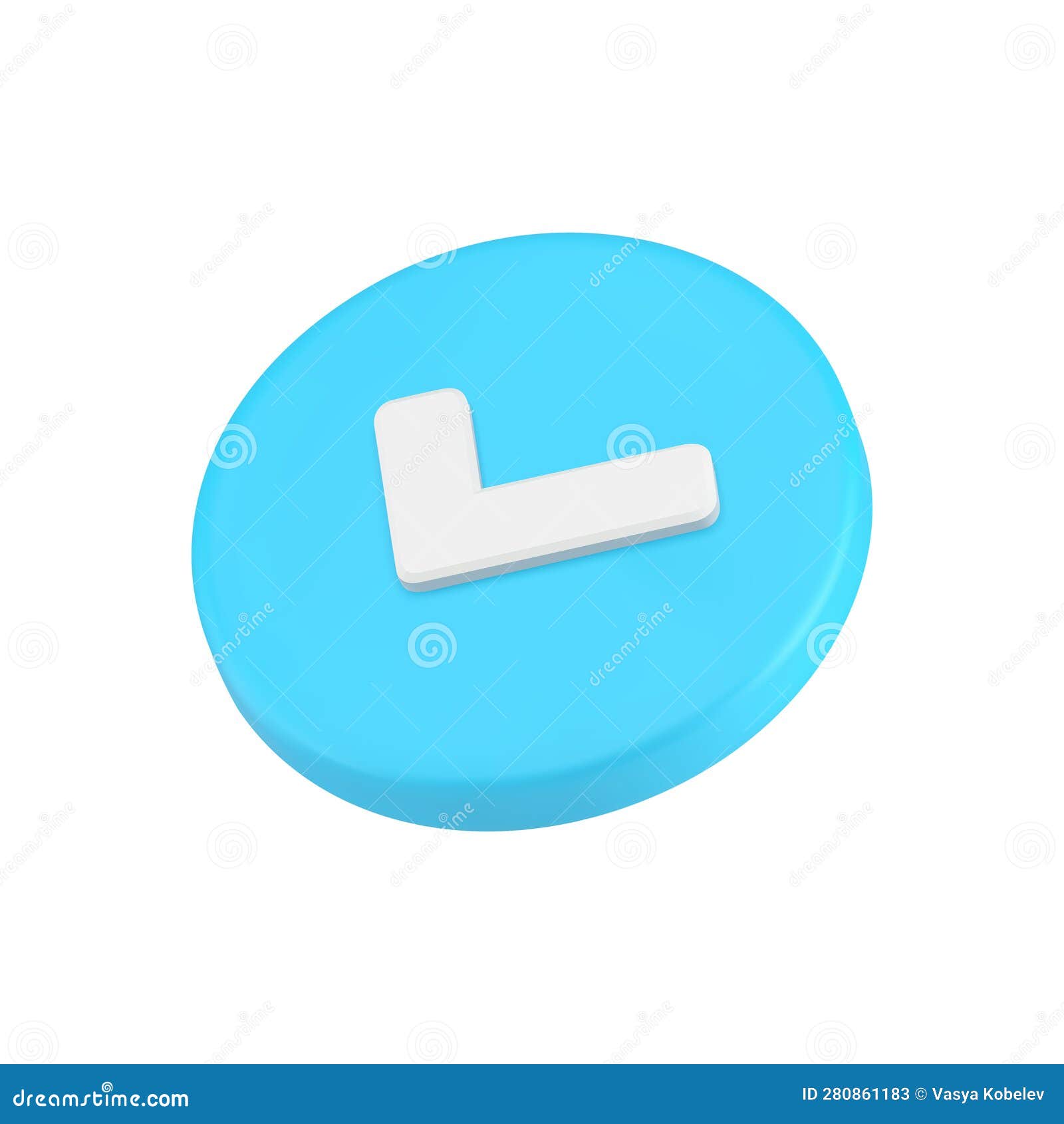 Checkmark Blue Circle Button Approved Acceptance Checkbox Confirmation ...