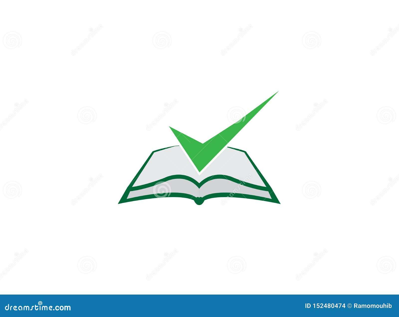 Checkmark and Book for Logo Design Illustration Stock Illustration ...