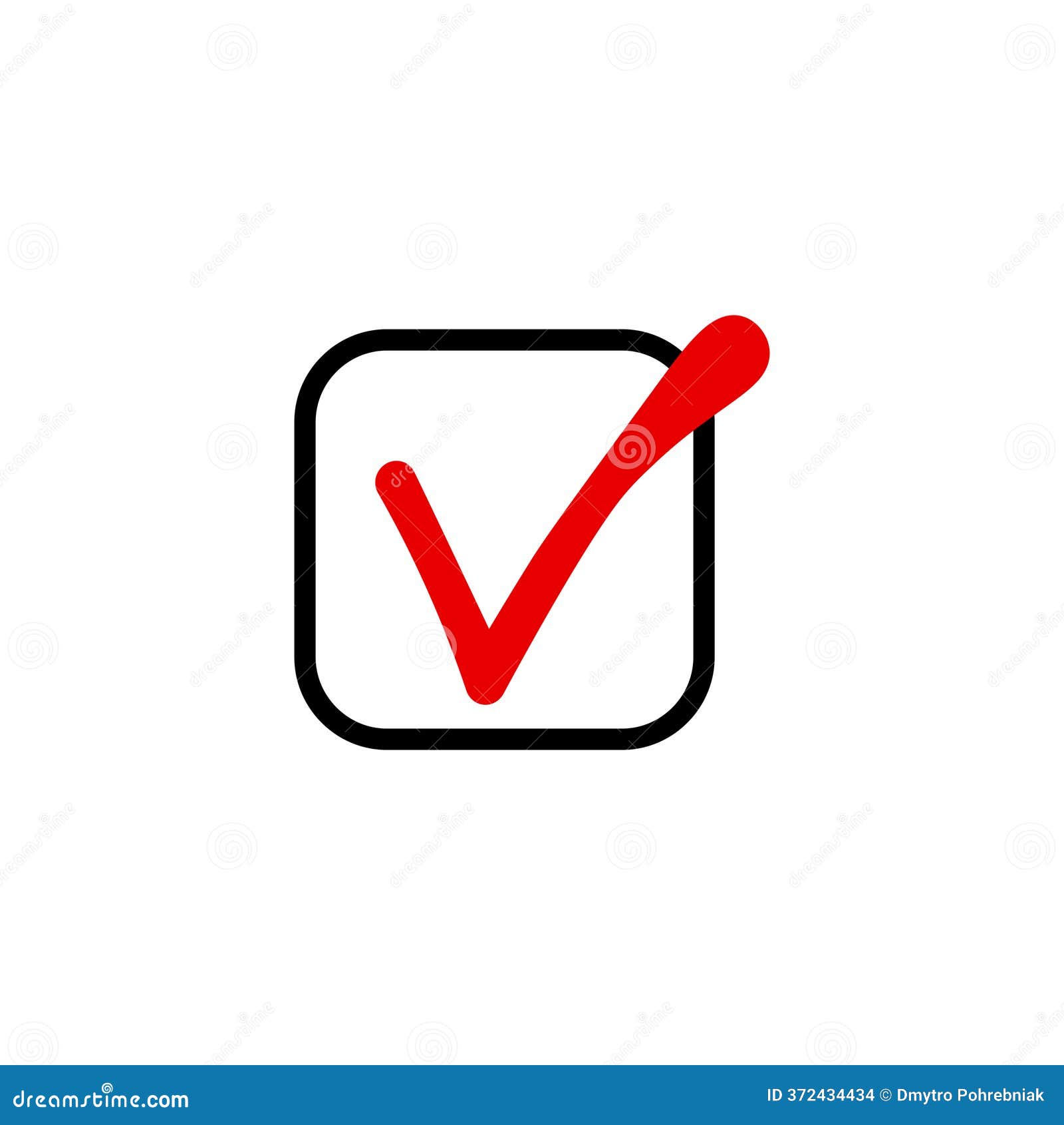 Completed Tick, Checkmark Stamp, Sticker. Vector Stock Illustration ...