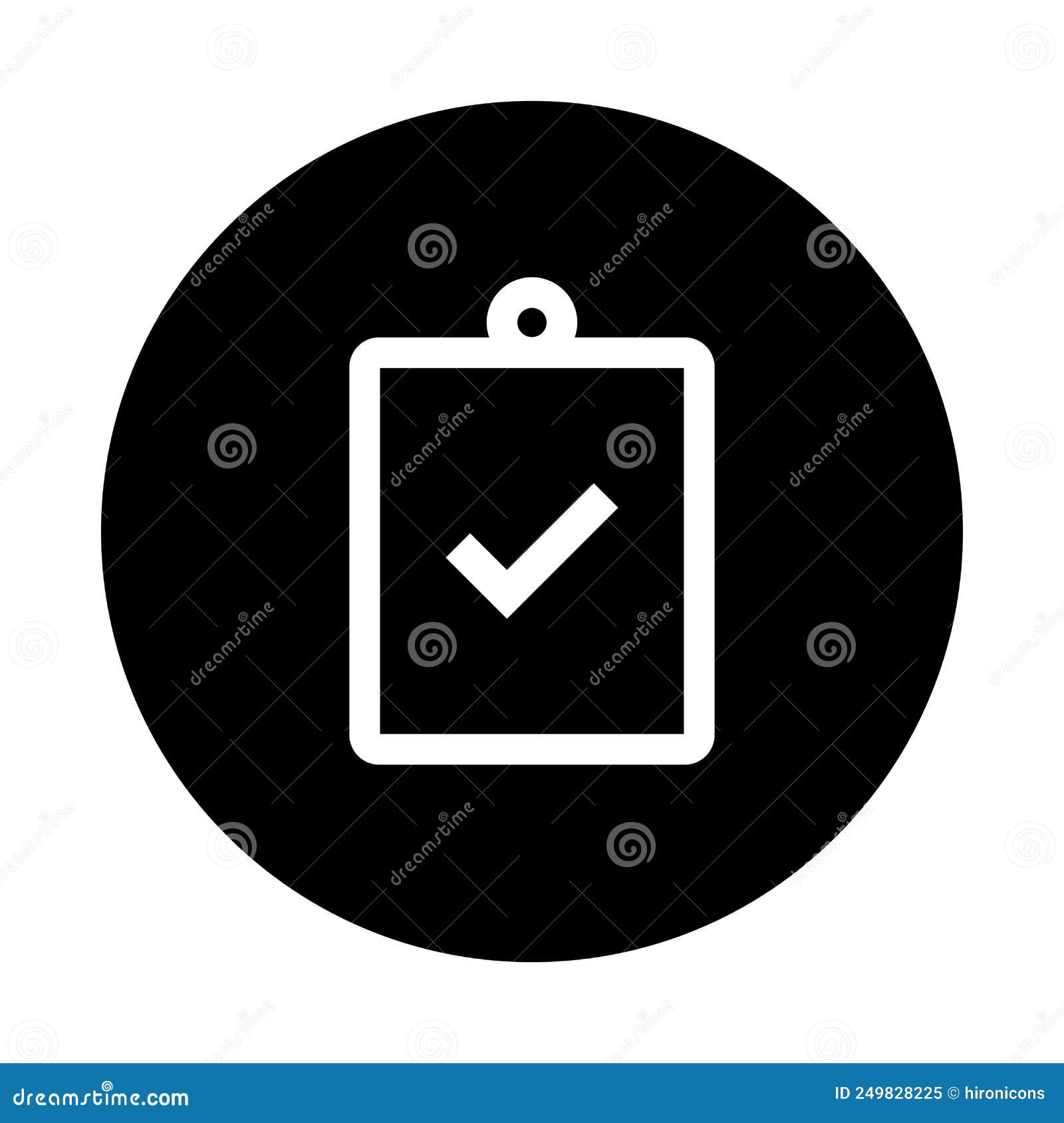 Checkmark, Clipboard, Task Icon. Black Vector Illustration Stock Vector ...