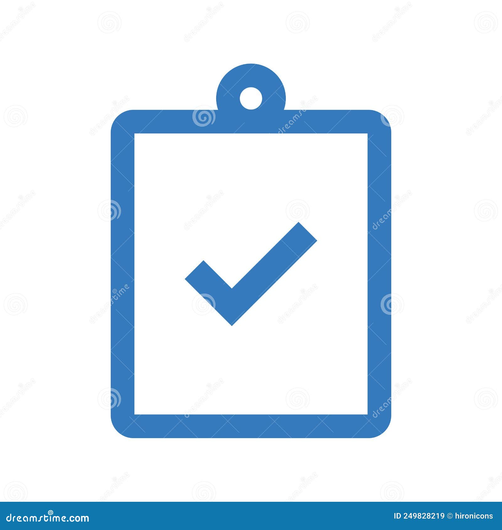 Checkmark, Clipboard, Task Icon. Blue Vector Design Stock Vector ...