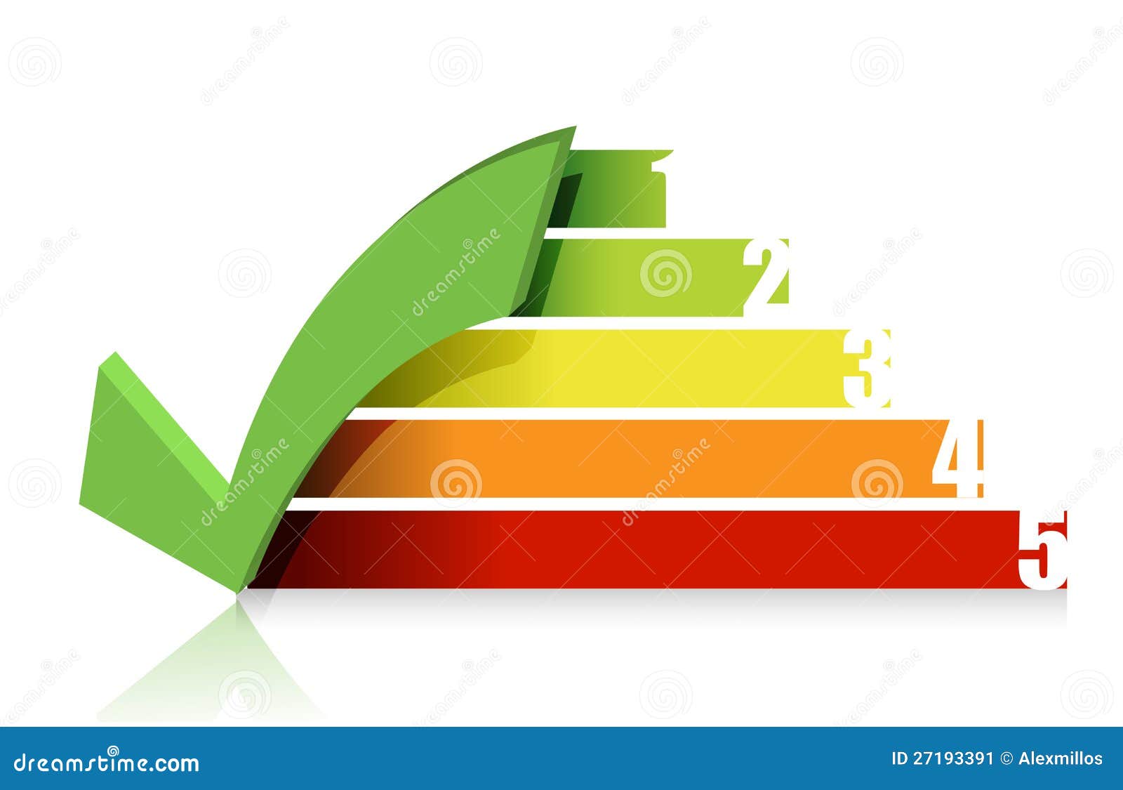 Checkmark Colorful Graph Illustration Design Stock Illustration ...