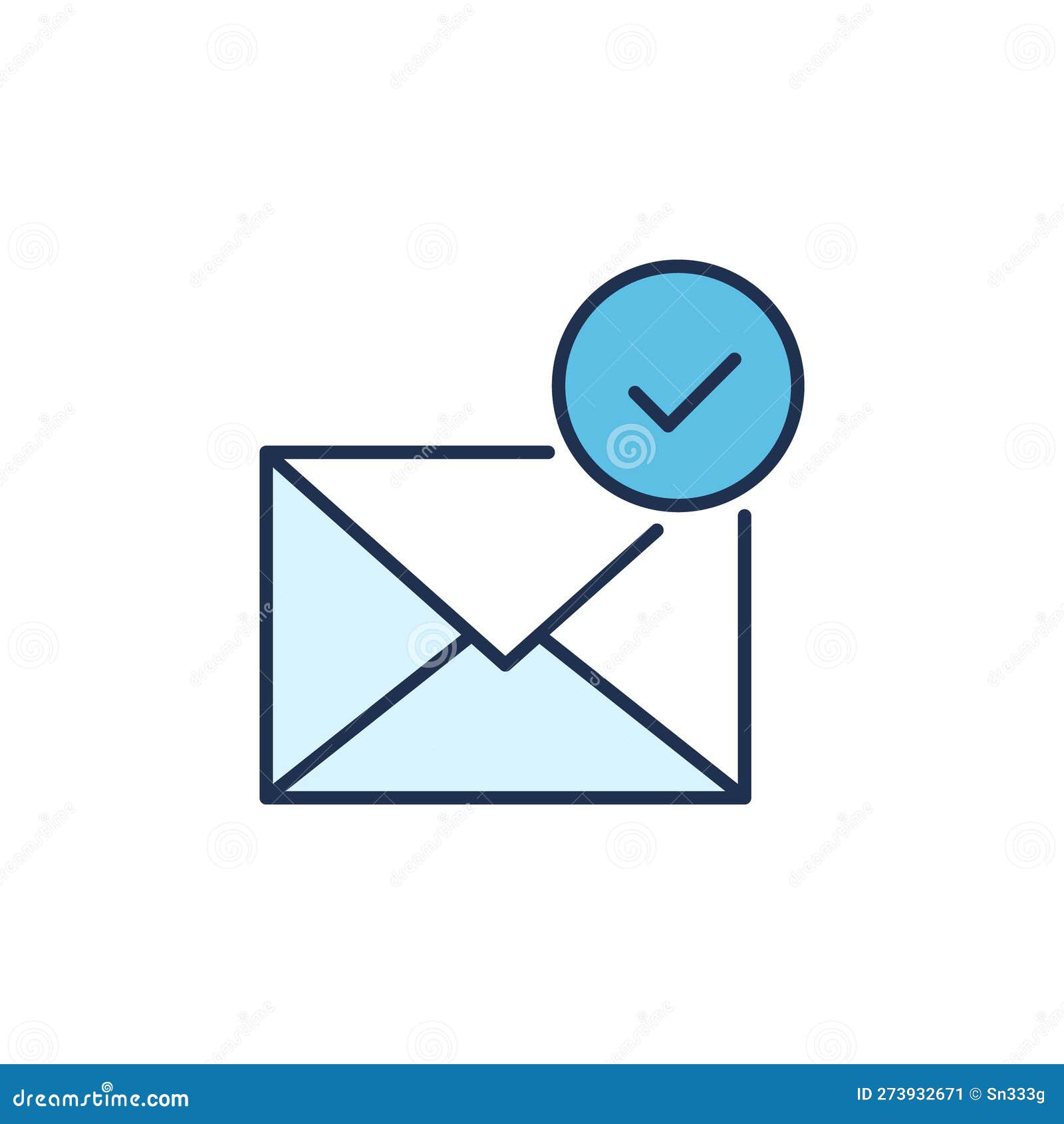 Email With Yes Check Mark, Confirmation Message Isometric Icon ...