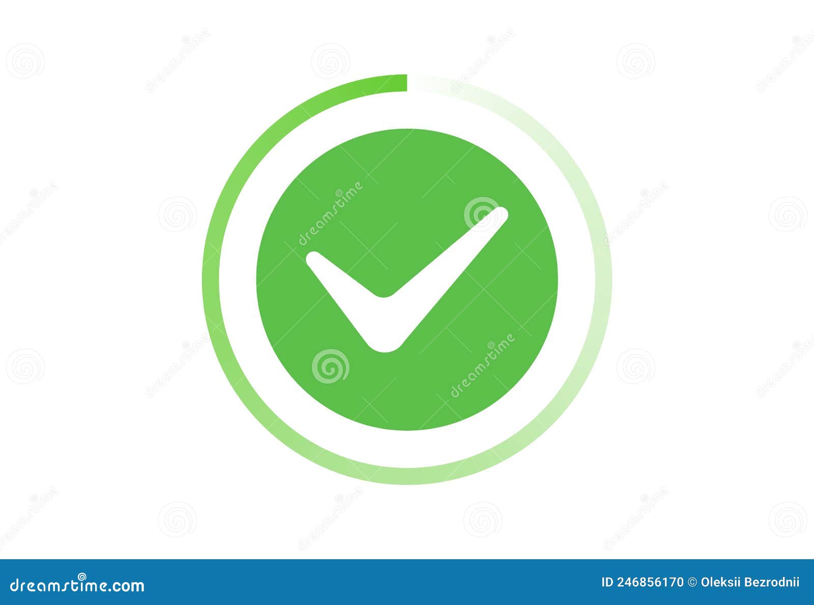 Checkmark Green Loading Complete Stock Vector - Illustration of mark ...
