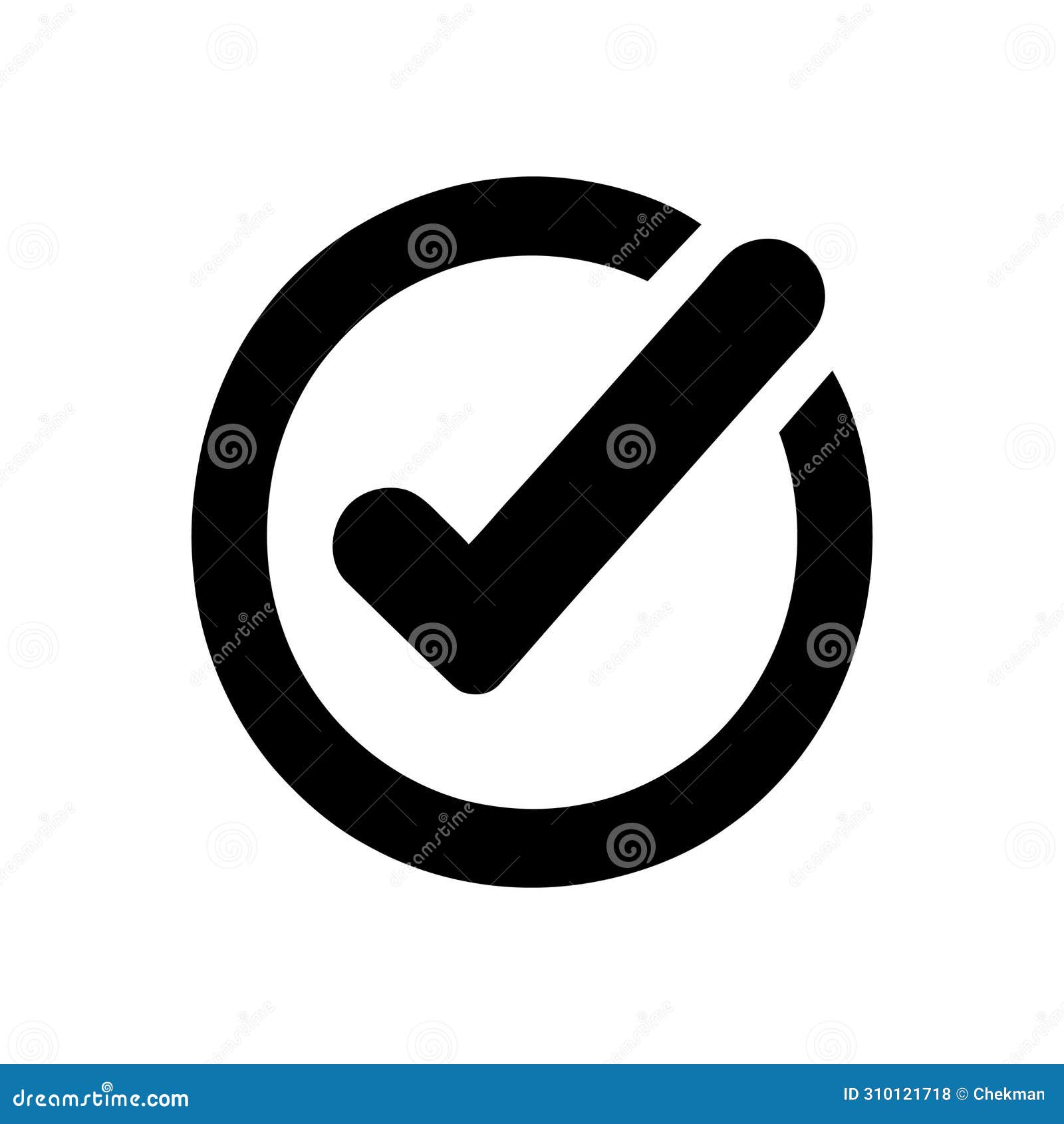 Checkmark Icon. Black Checkbox Icon. Approved Symbol Stock Vector ...