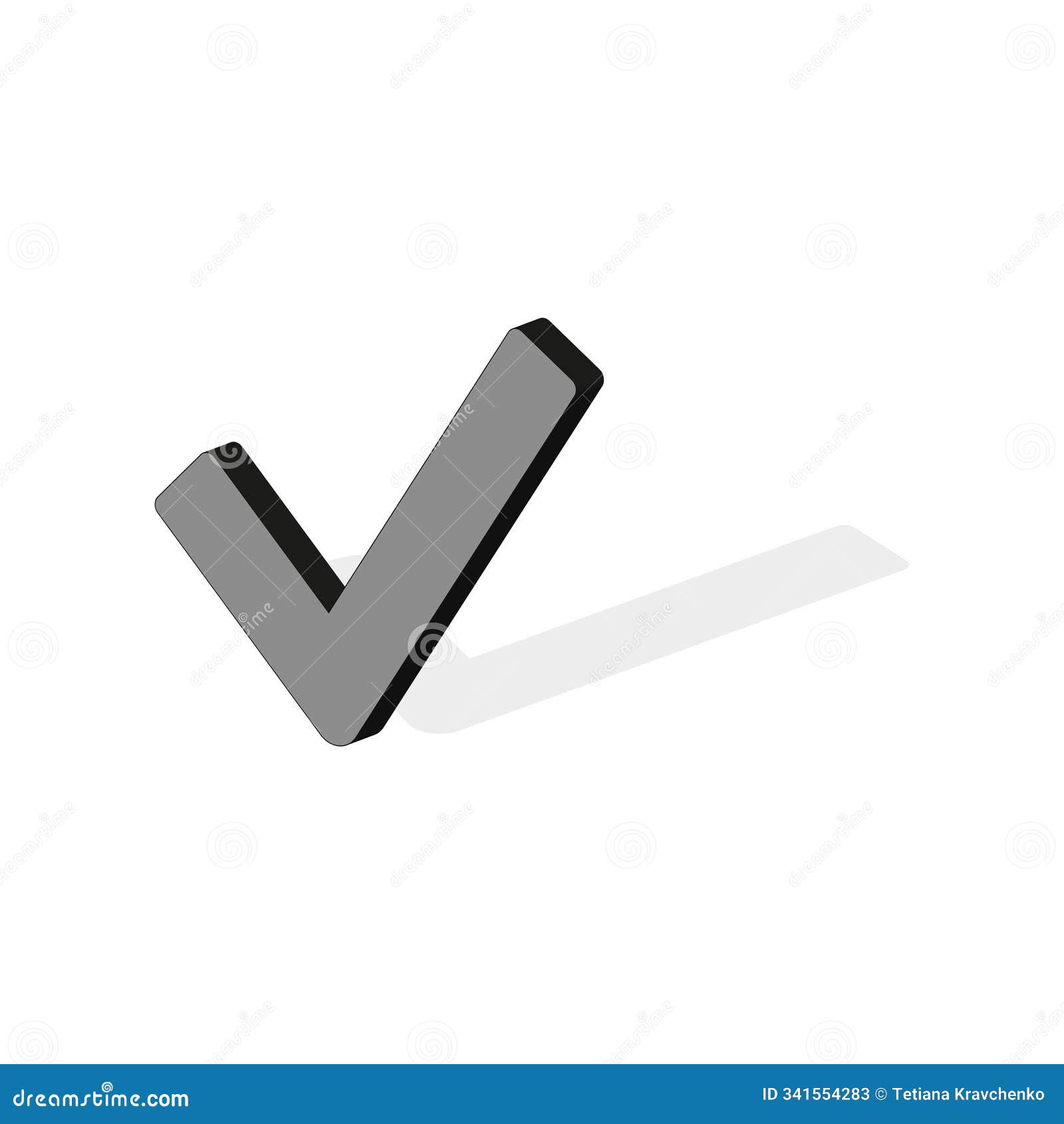 Checkmark Icon. Gray Tick Symbol. Completed Task Illustration. Vector ...
