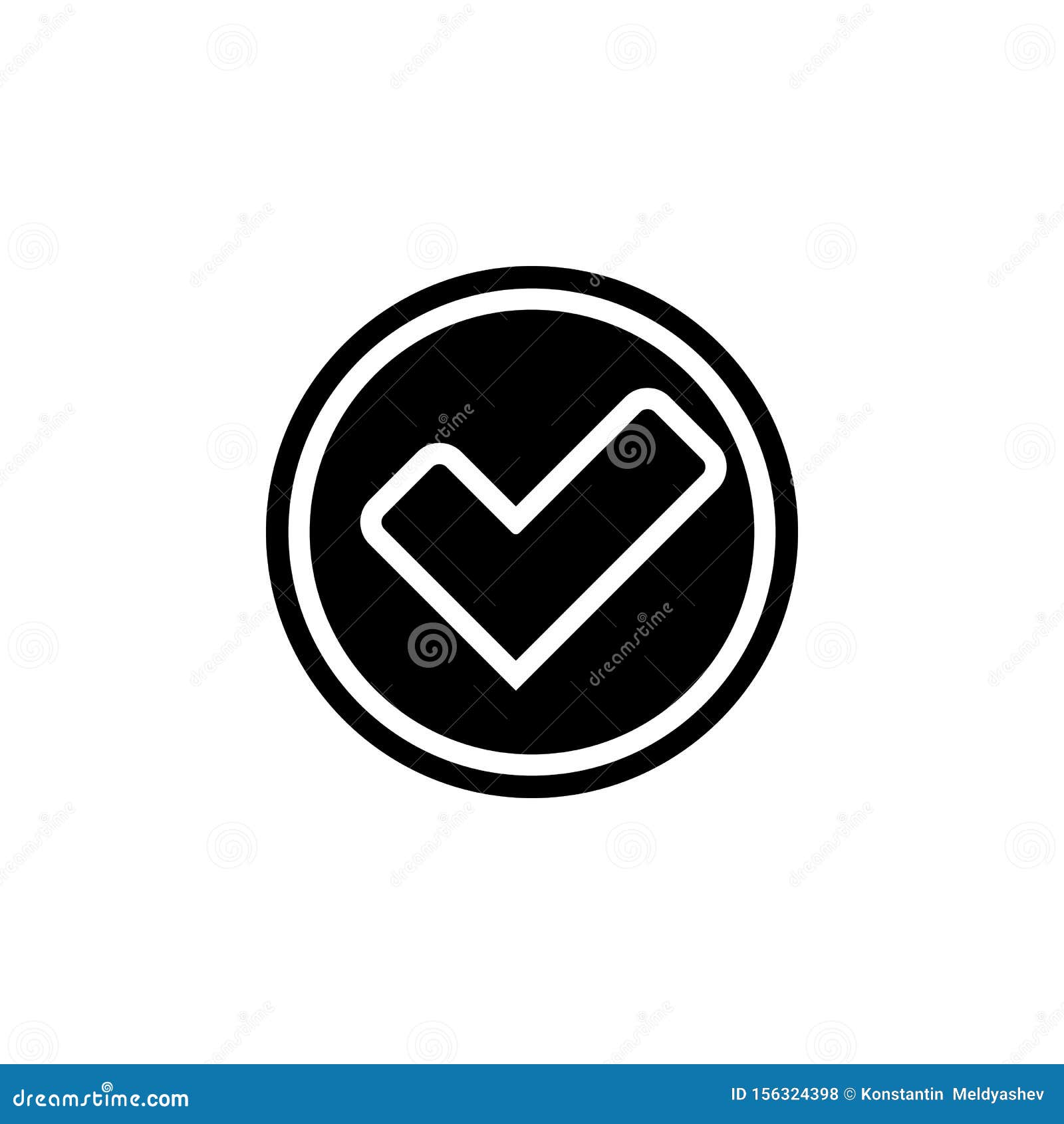 Checkmark Icon. Simple Glyph, Flat Vector of Web Icons for UI and UX ...
