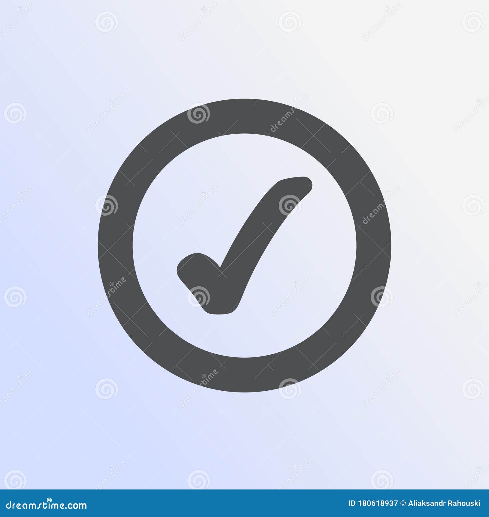 Checkmark Icon Vector. Flat Design Style on White Background. Logo ...
