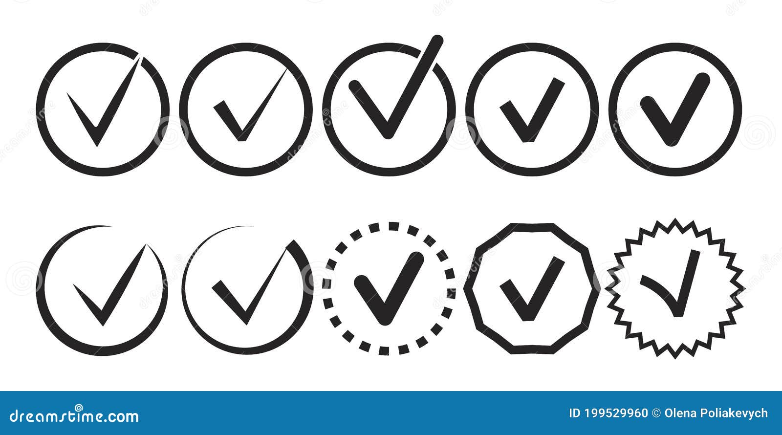 Checkmark Icons. Tick for a Response. Mark As a Sign of Confirmation ...