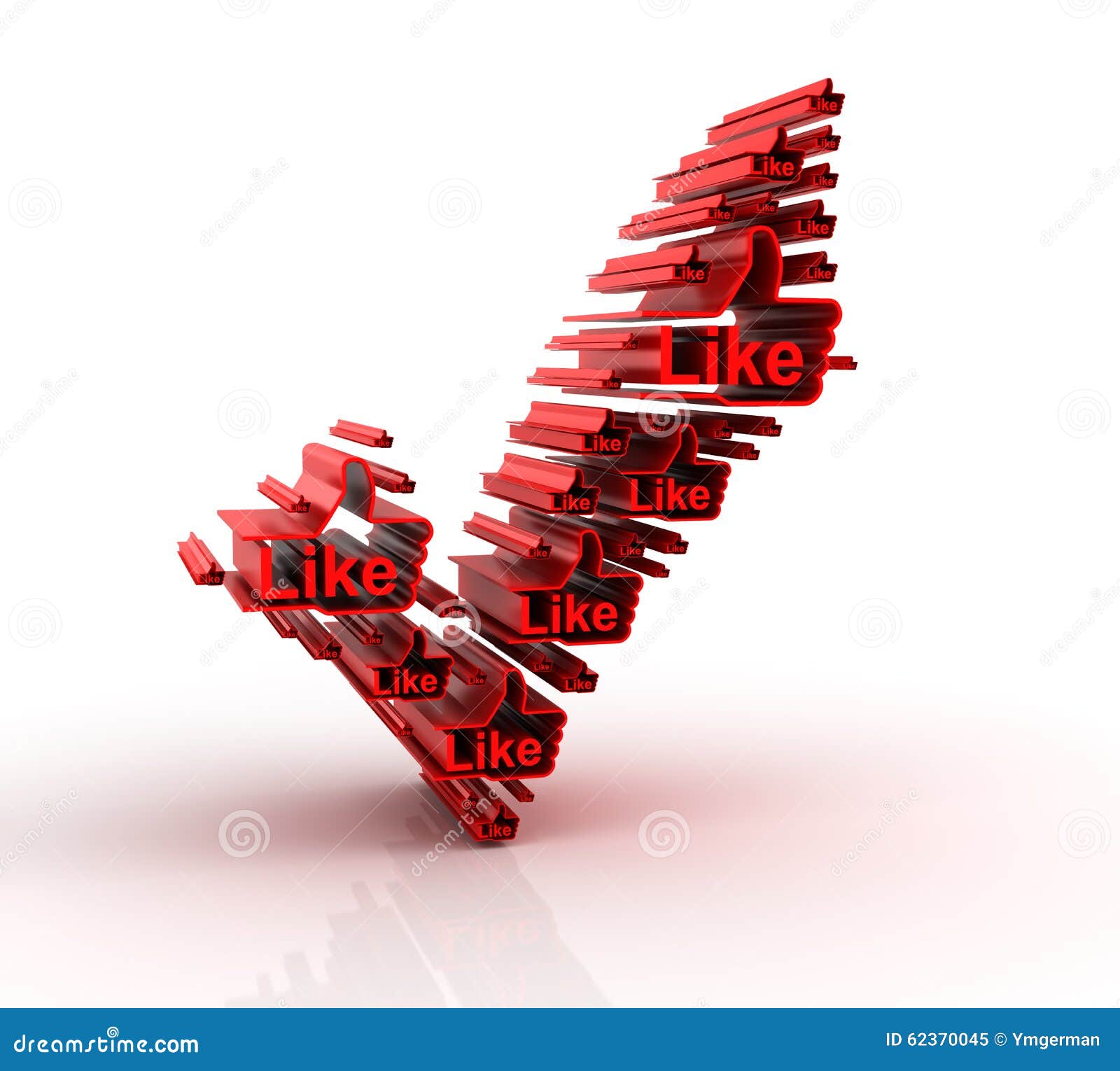 Checkmark with Like Symbols Stock Illustration - Illustration of blog ...