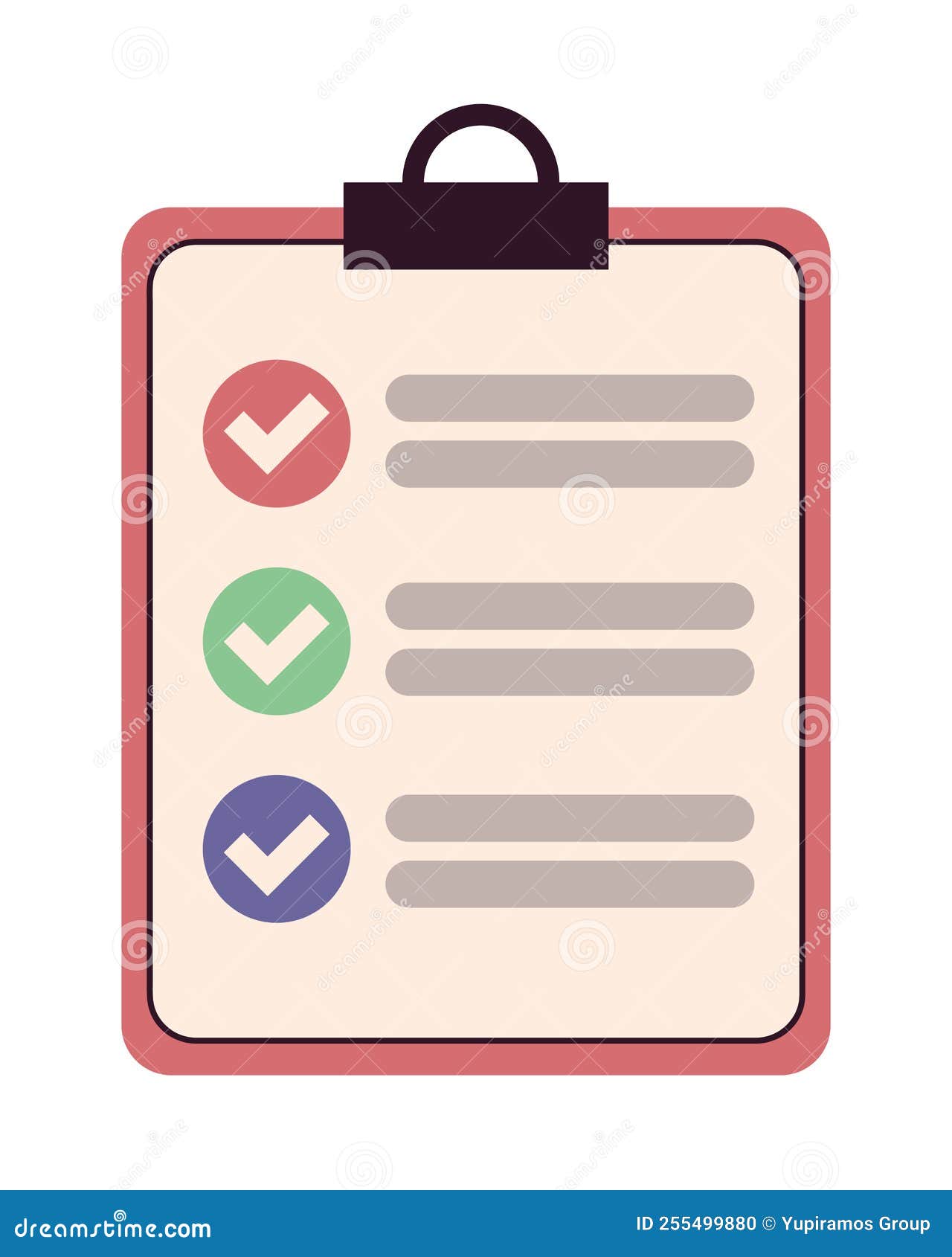 Checkmark To Do List Document For Preparation Or Planning, Schedule, Or ...