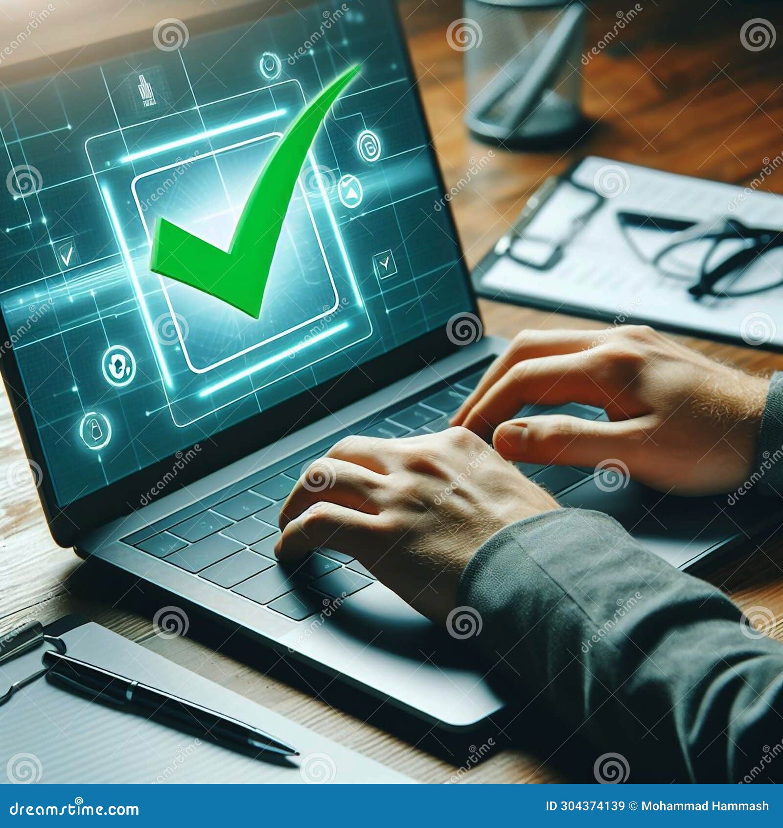 Checkmark Software Certification Illustration Stock Illustration ...