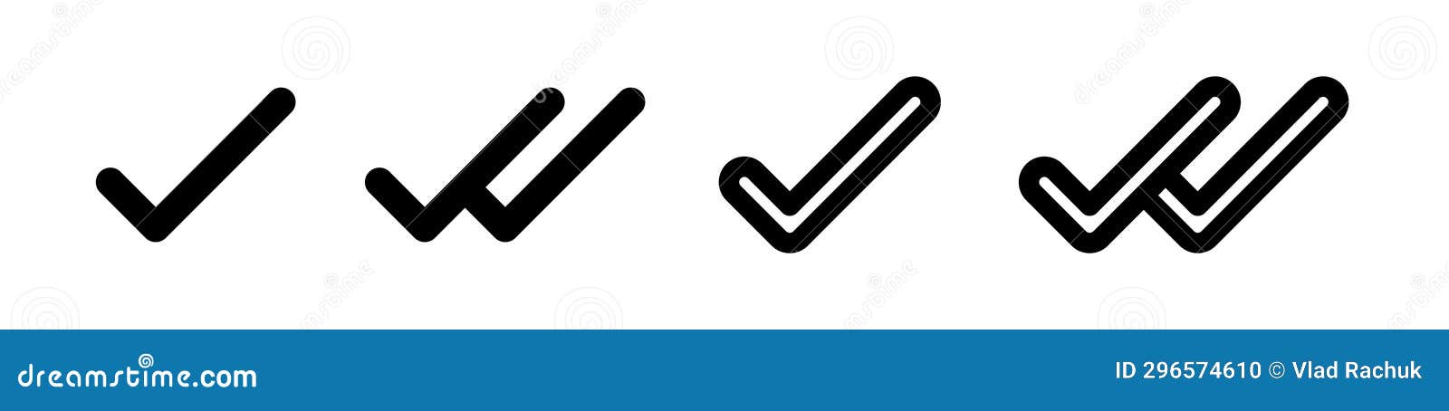 Checkmark Vector Icons. Tick Icon Set. Correct Symbol Stock Photo ...