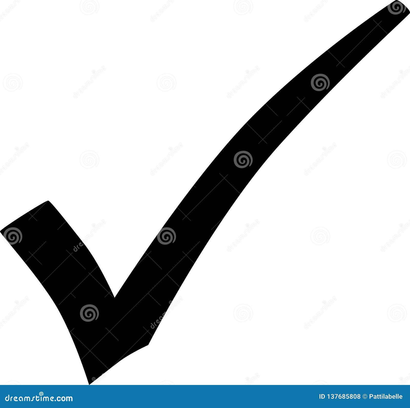 Check Mark Vector Symbol / Icon Stock Vector - Illustration of list ...