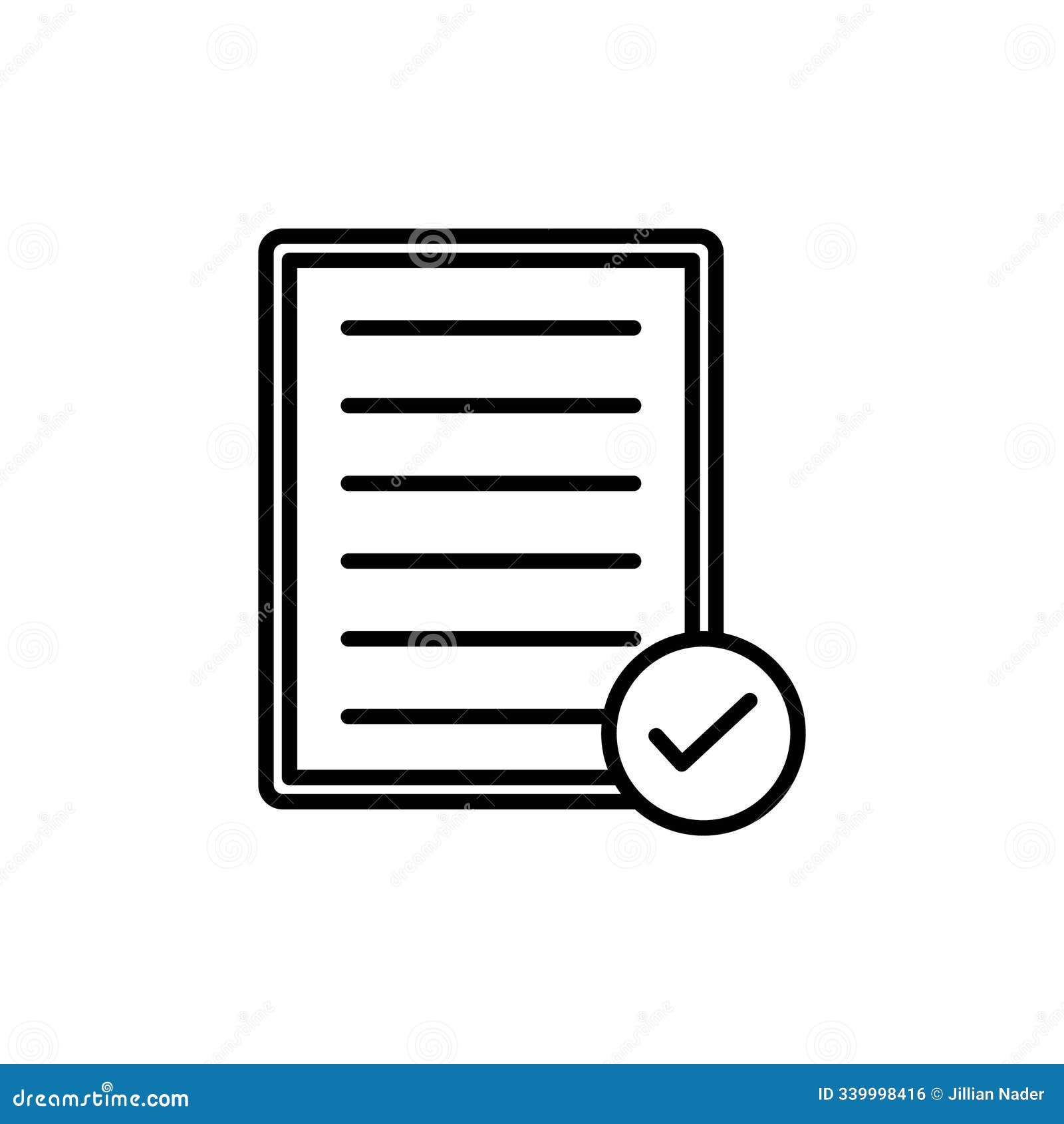 A Checkmarked Document Symbolizing Approval, Validation, or Correct ...