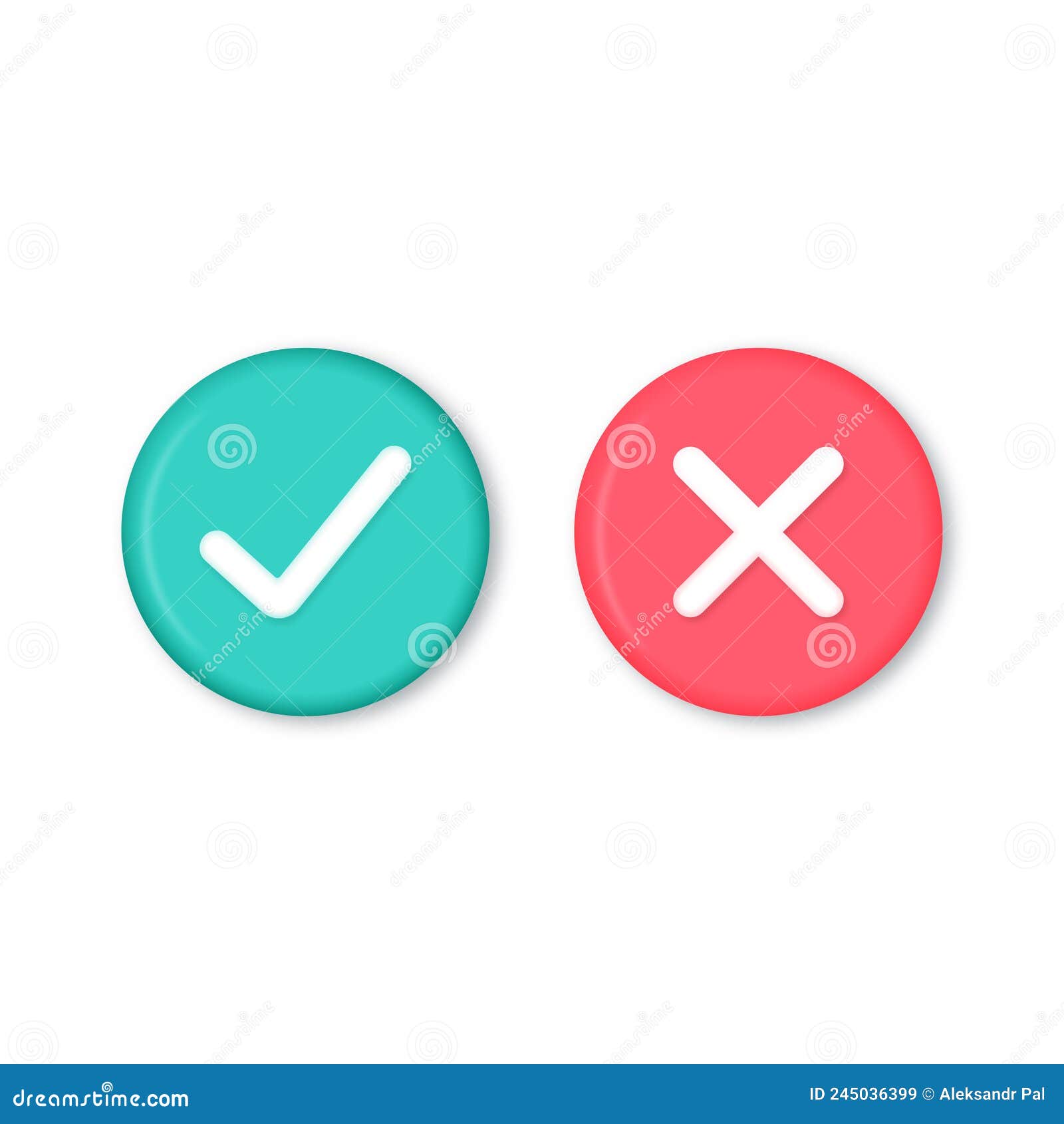 Checkmarks And Wrong Marks, Checkmarks And Crosses, Accepted, Rejected ...