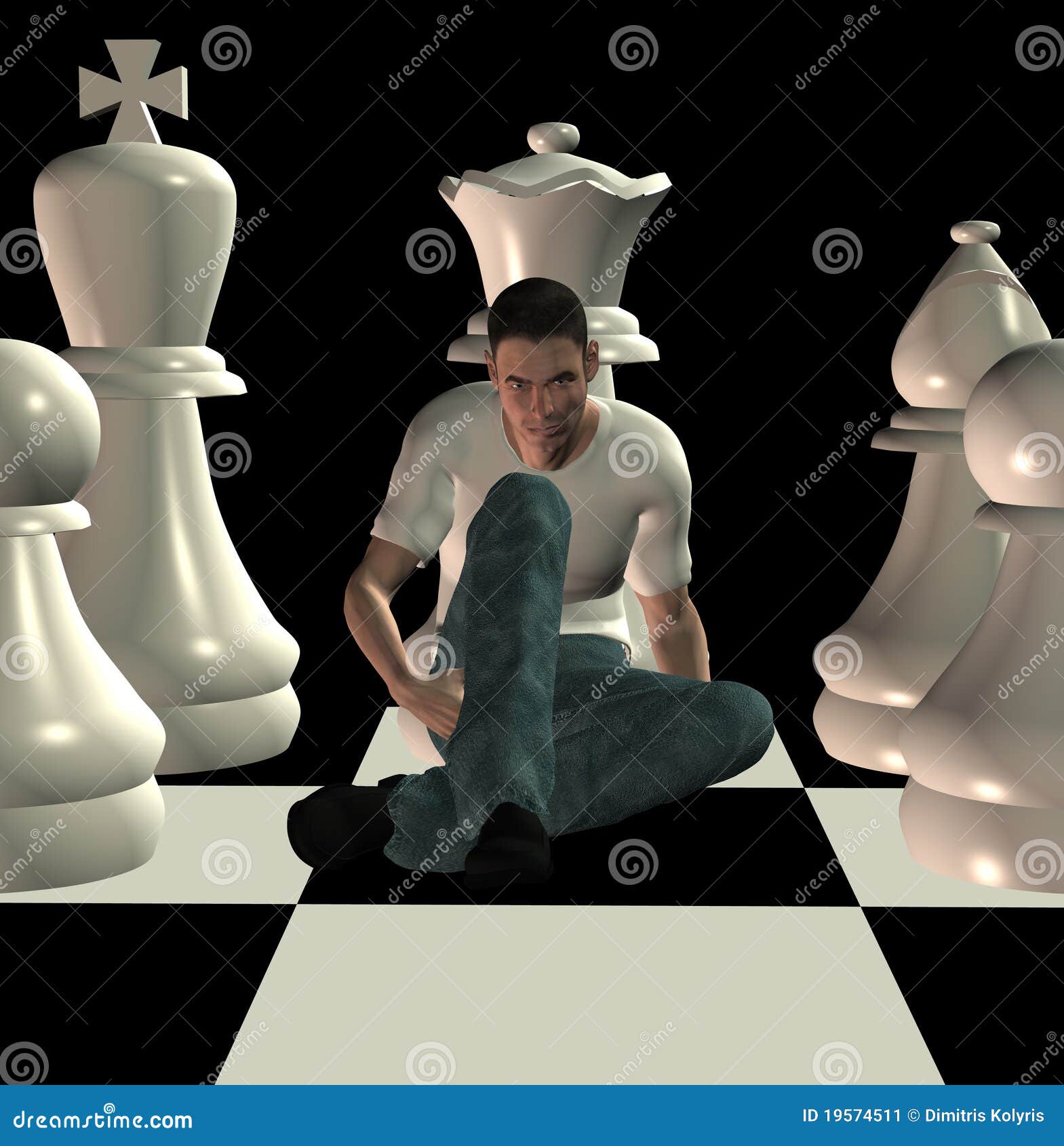 Checkmate 3d illustration stock illustration. Illustration of cross ...