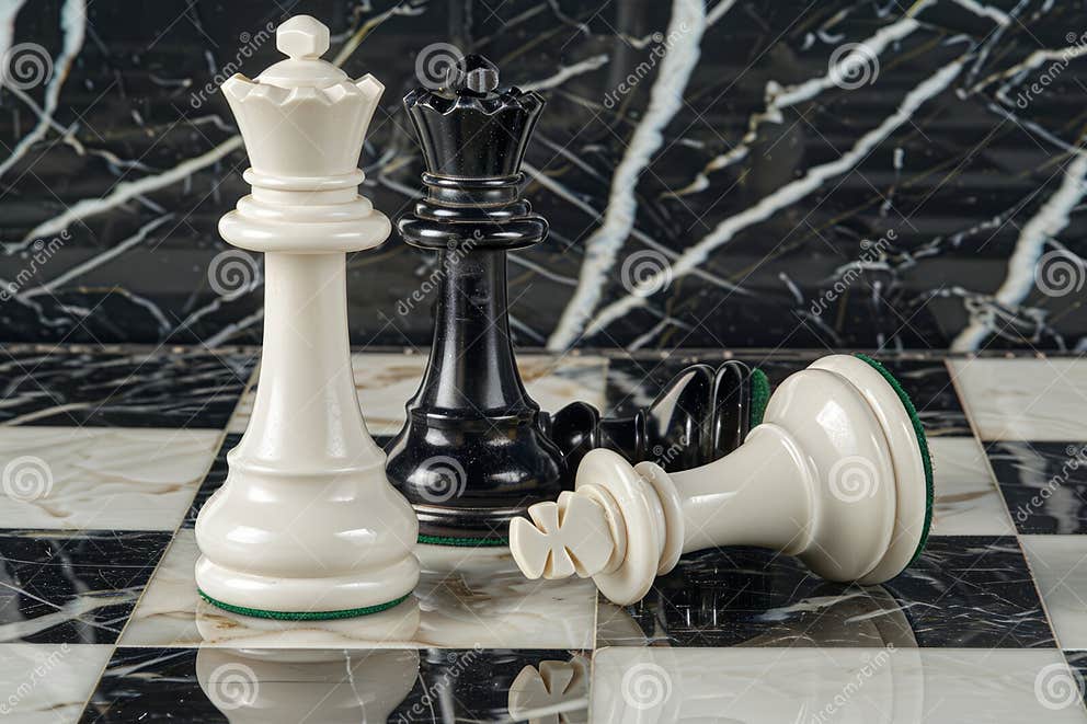 Checkmate in a Chess Game, Winning and Losing in the Game, Chess Pieces ...