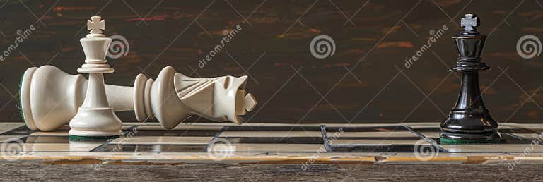 Checkmate in a Chess Game, Winning and Losing in the Game, Chess Pieces ...