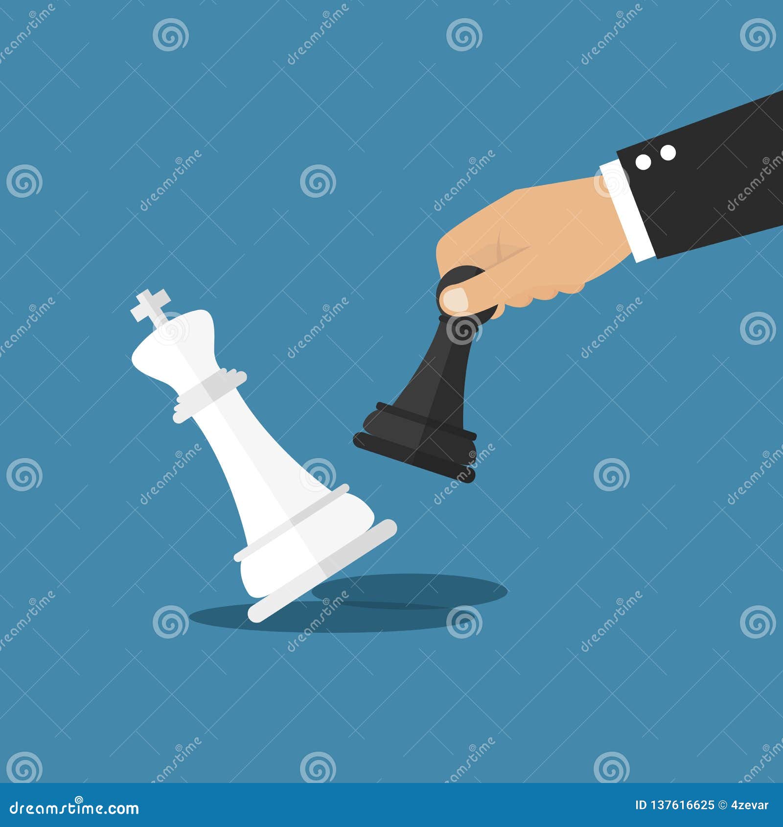 Checkmate the white king stock illustration. Illustration of ...