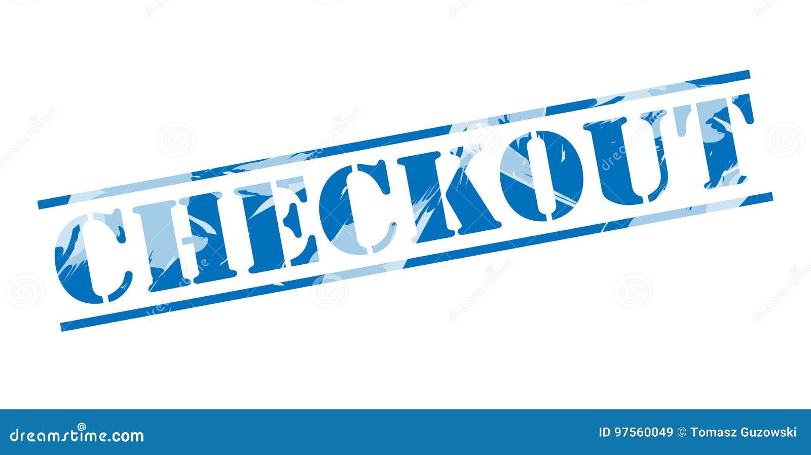 Checkout blue stamp stock illustration. Illustration of grunge - 97560049