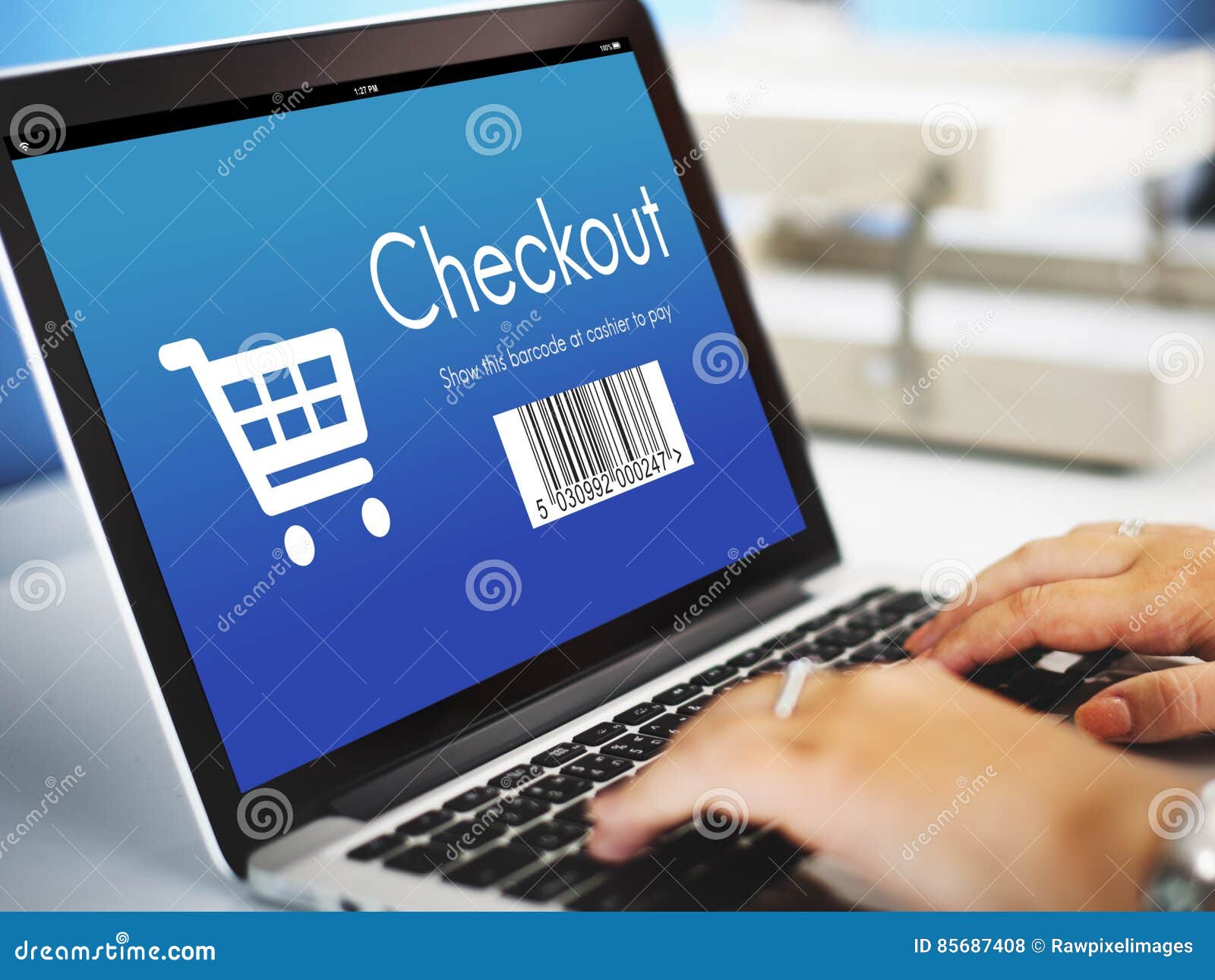 Checkout Purchase Online Shopping Concept Stock Photo - Image of ...