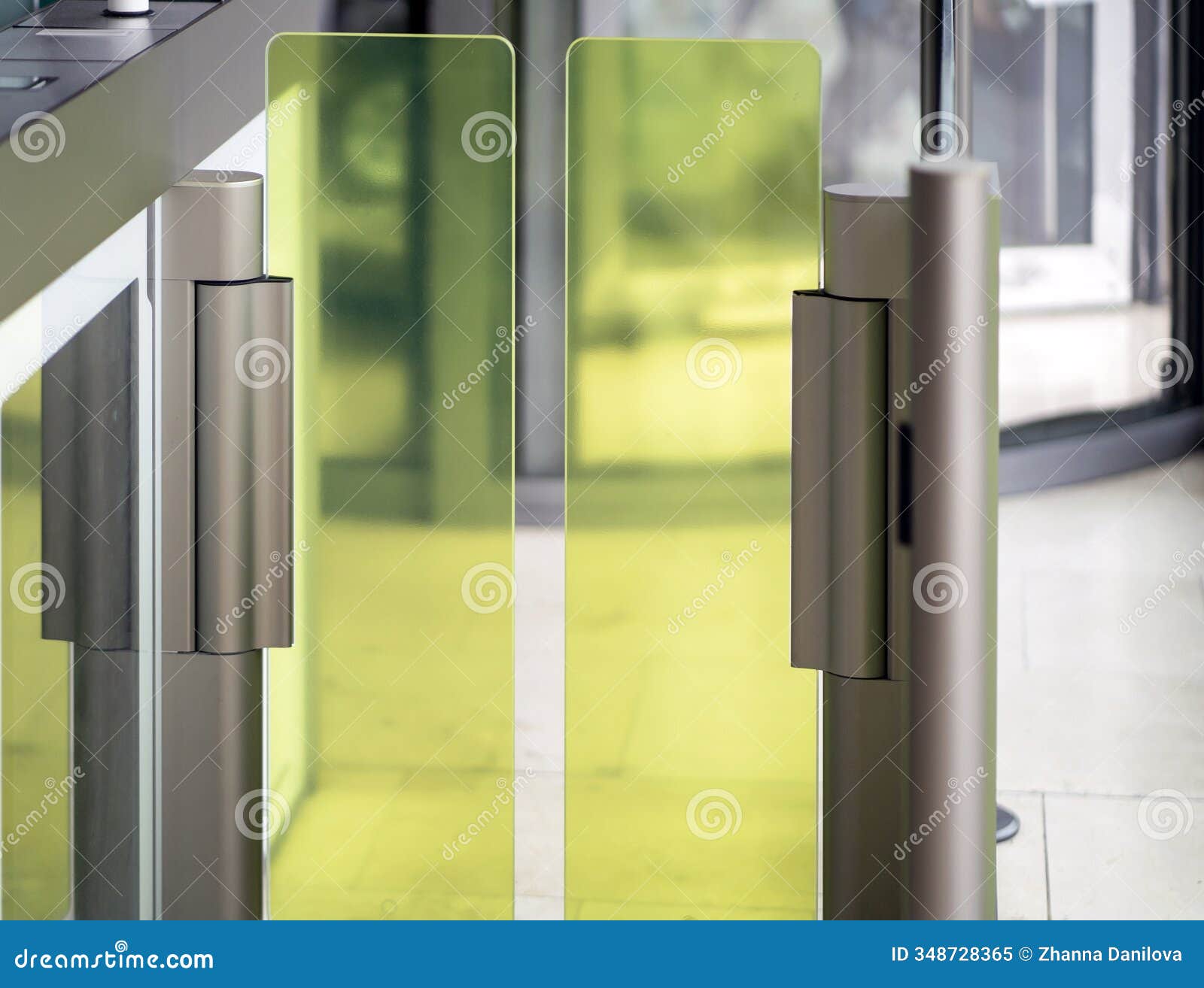 Checkpoint at the Airport with Electronic Gates. Stock Image - Image of ...
