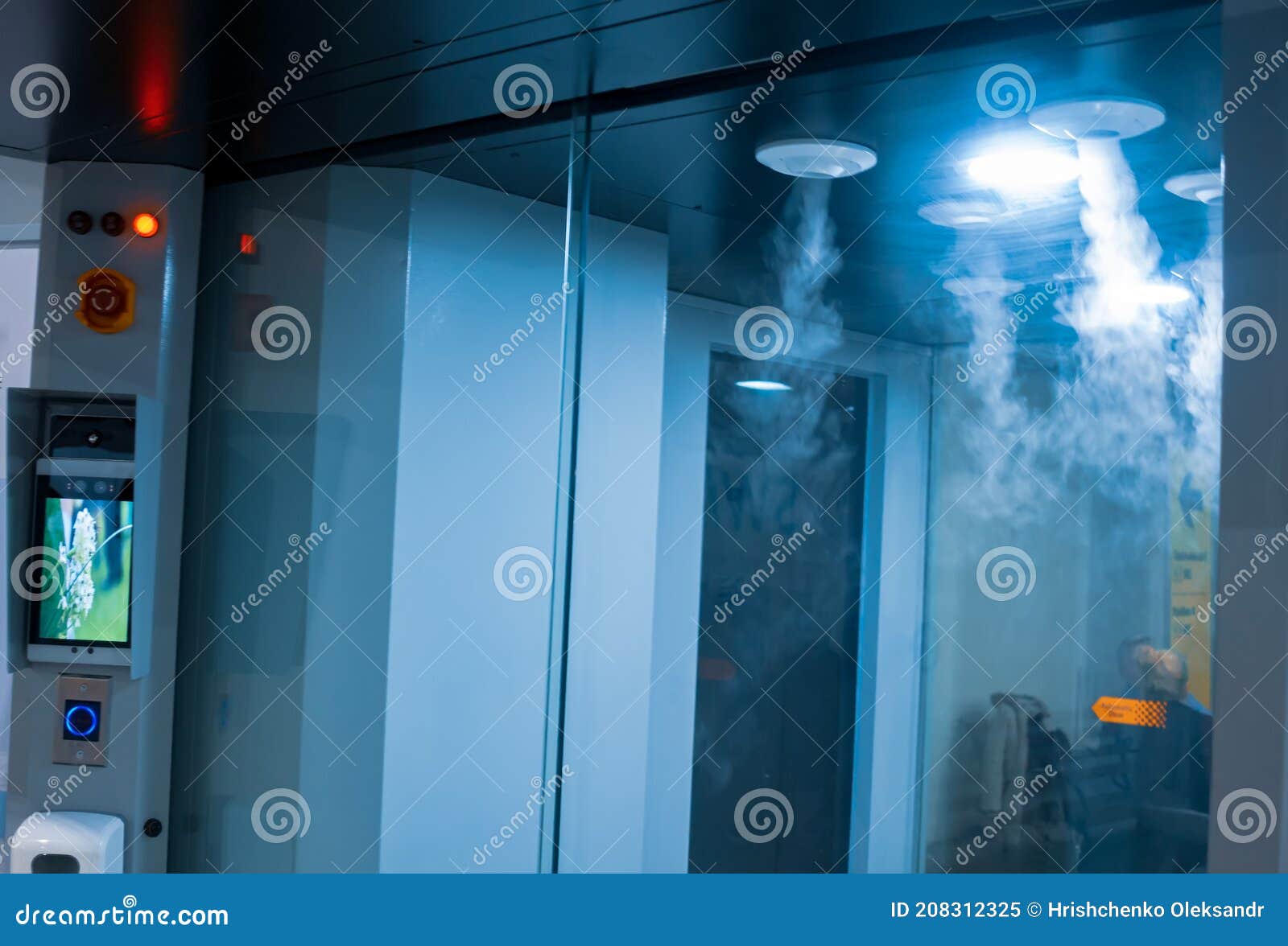 Checkpoint with Body Temperature Sensor and Sterilization Against ...