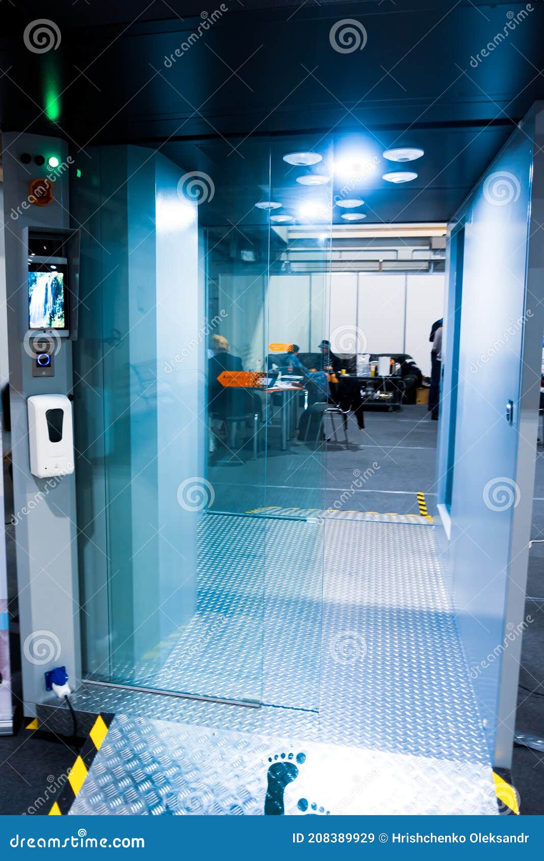 Checkpoint with Body Temperature Sensor and Sterilization Against ...