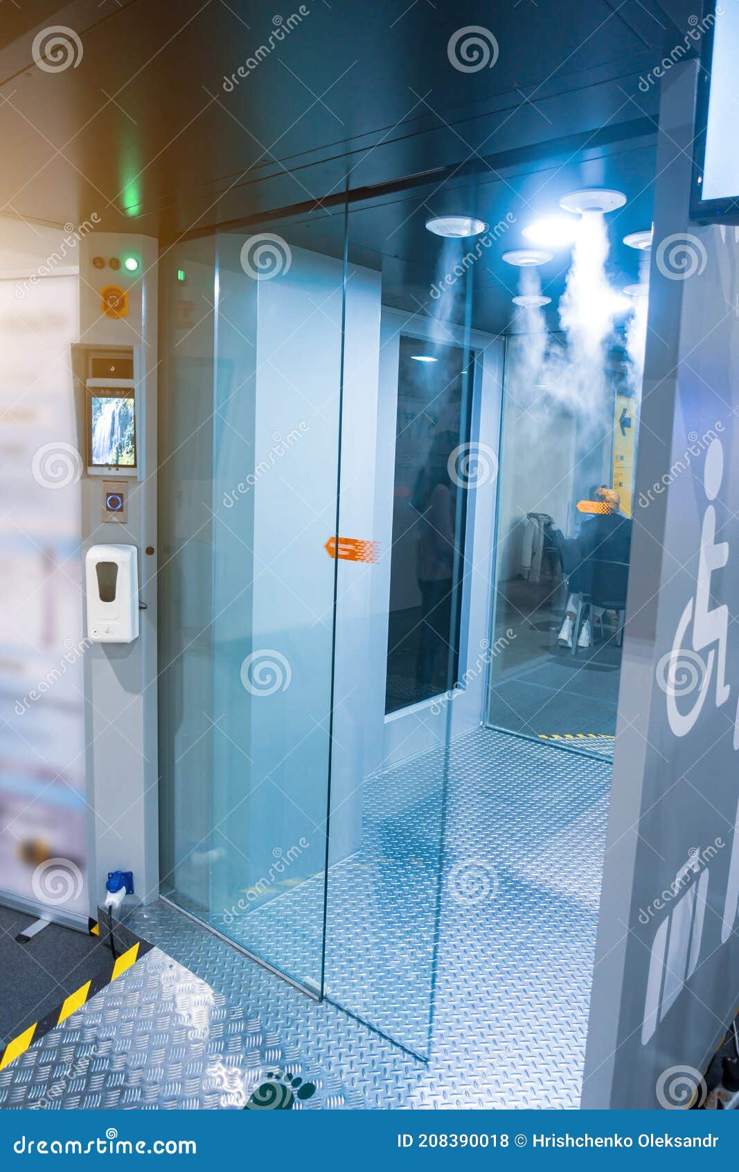 Checkpoint with Body Temperature Sensor and Sterilization Against ...