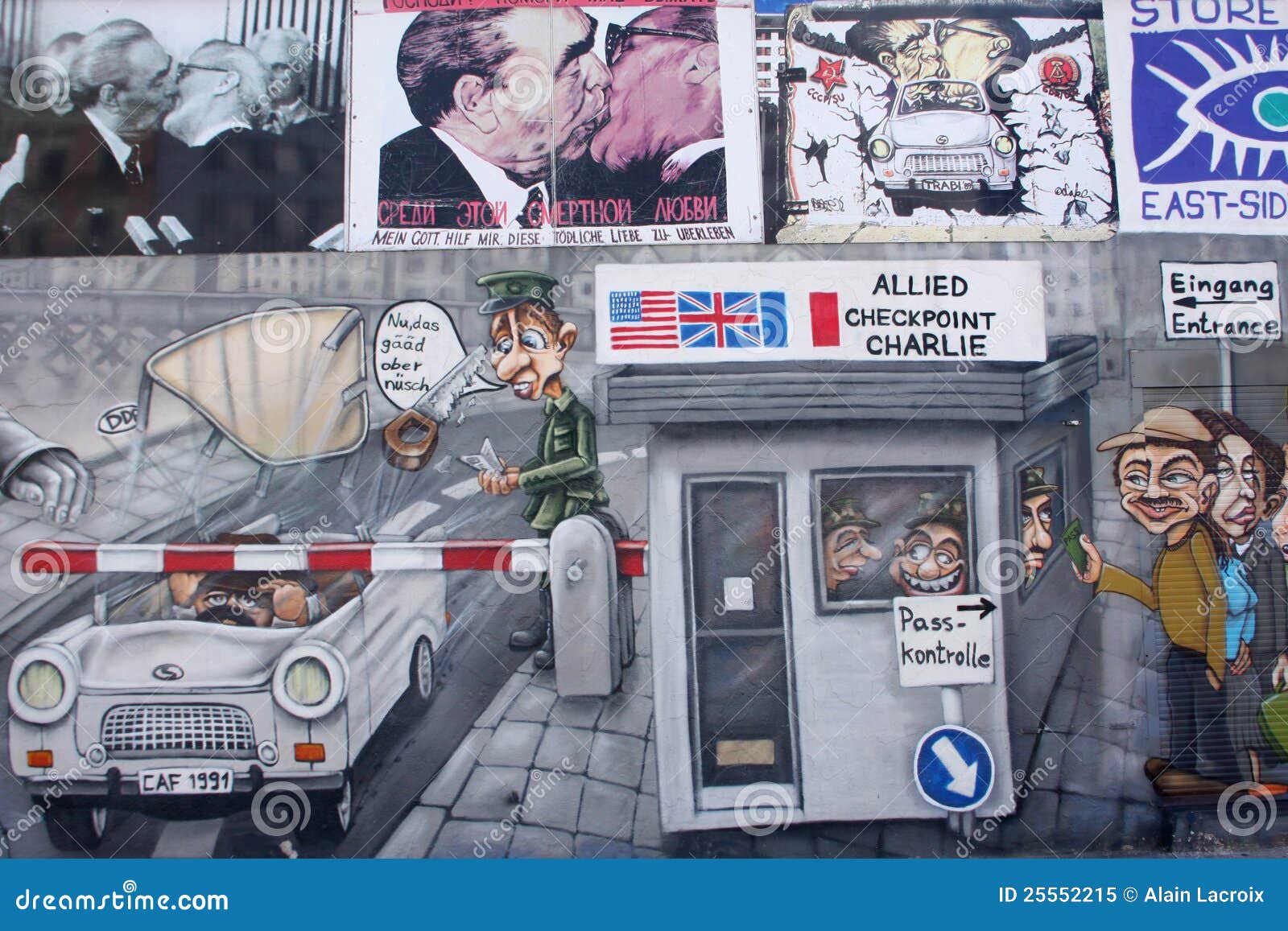 Checkpoint charlie editorial image. Image of communist - 25552215