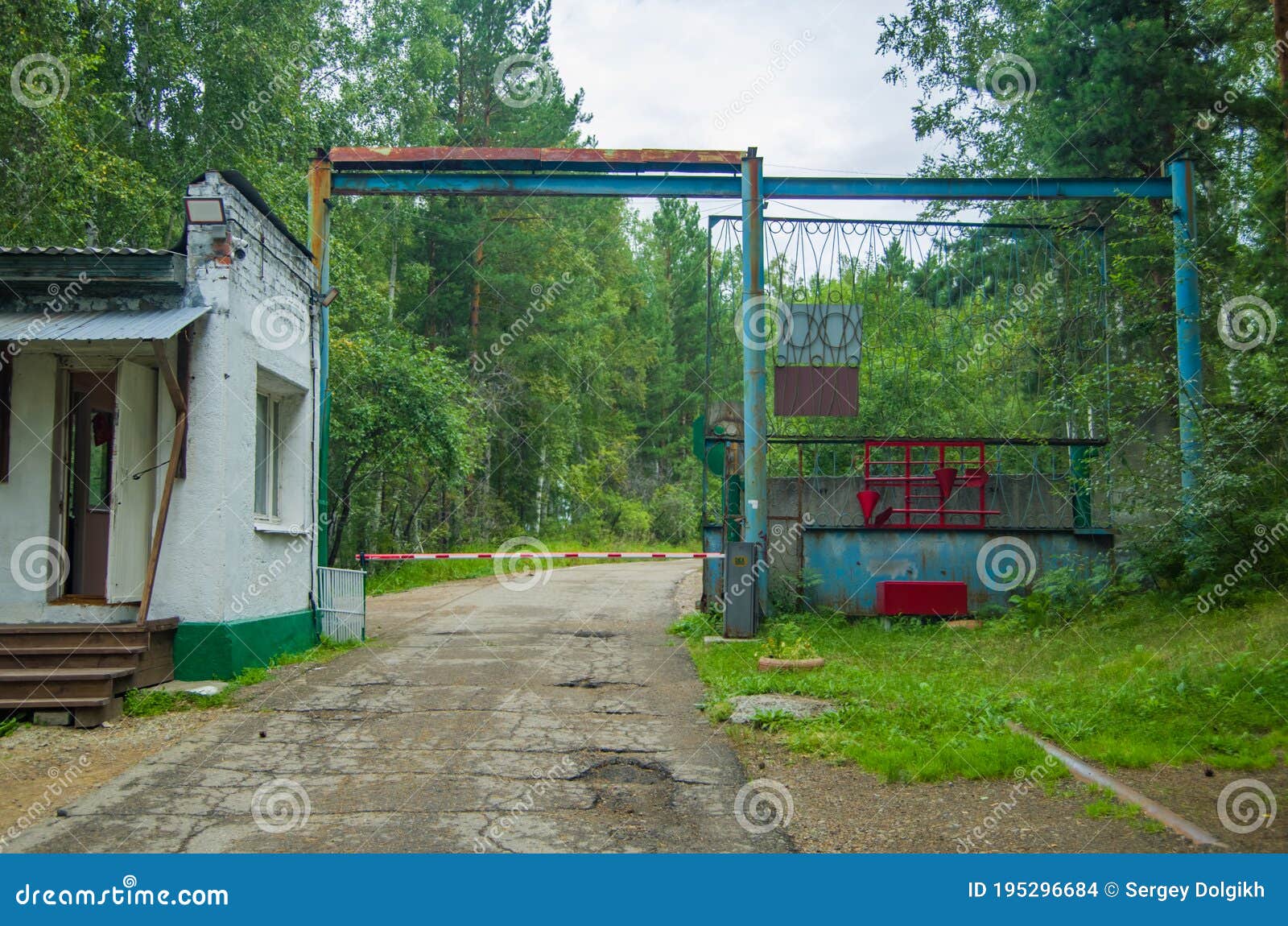 Checkpoint at the Exit from the Protected Area Stock Photo - Image of ...