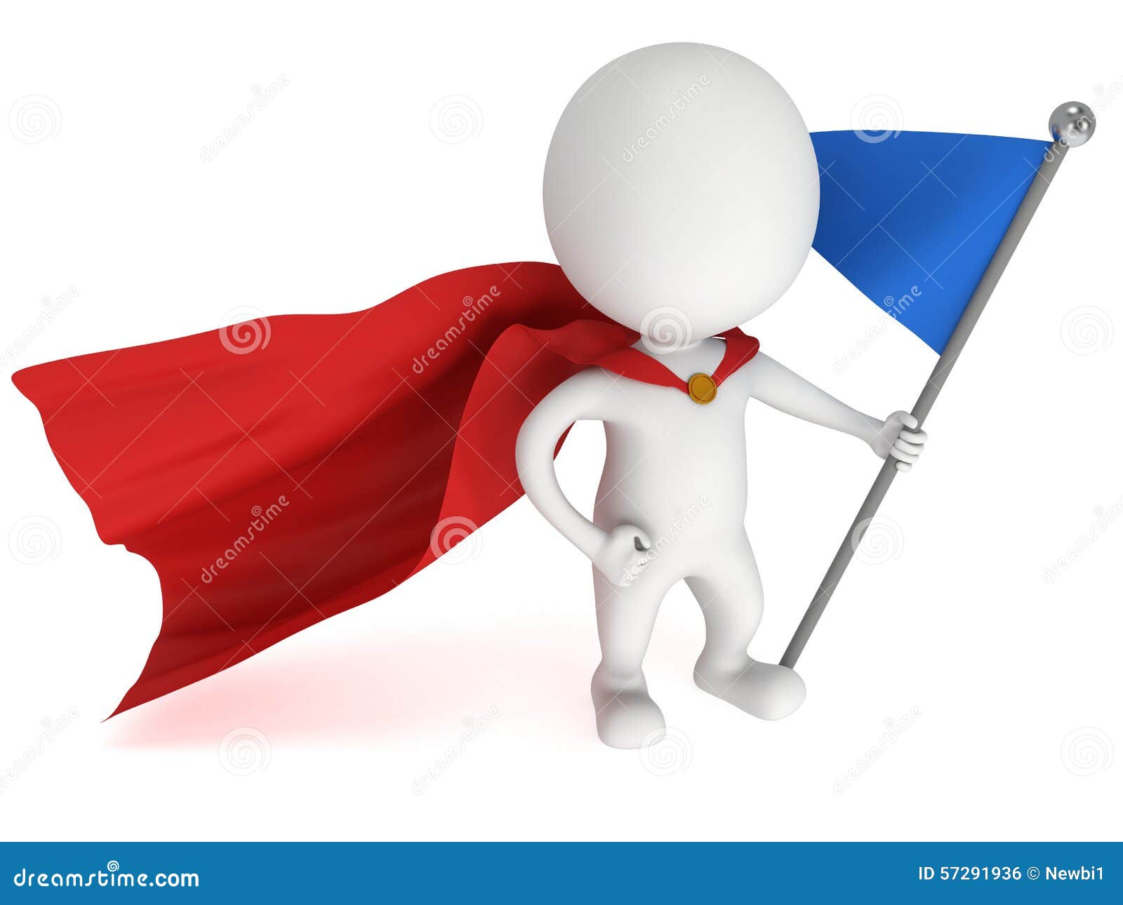 Checkpoint Flag and Superhero Stock Illustration - Illustration of ...