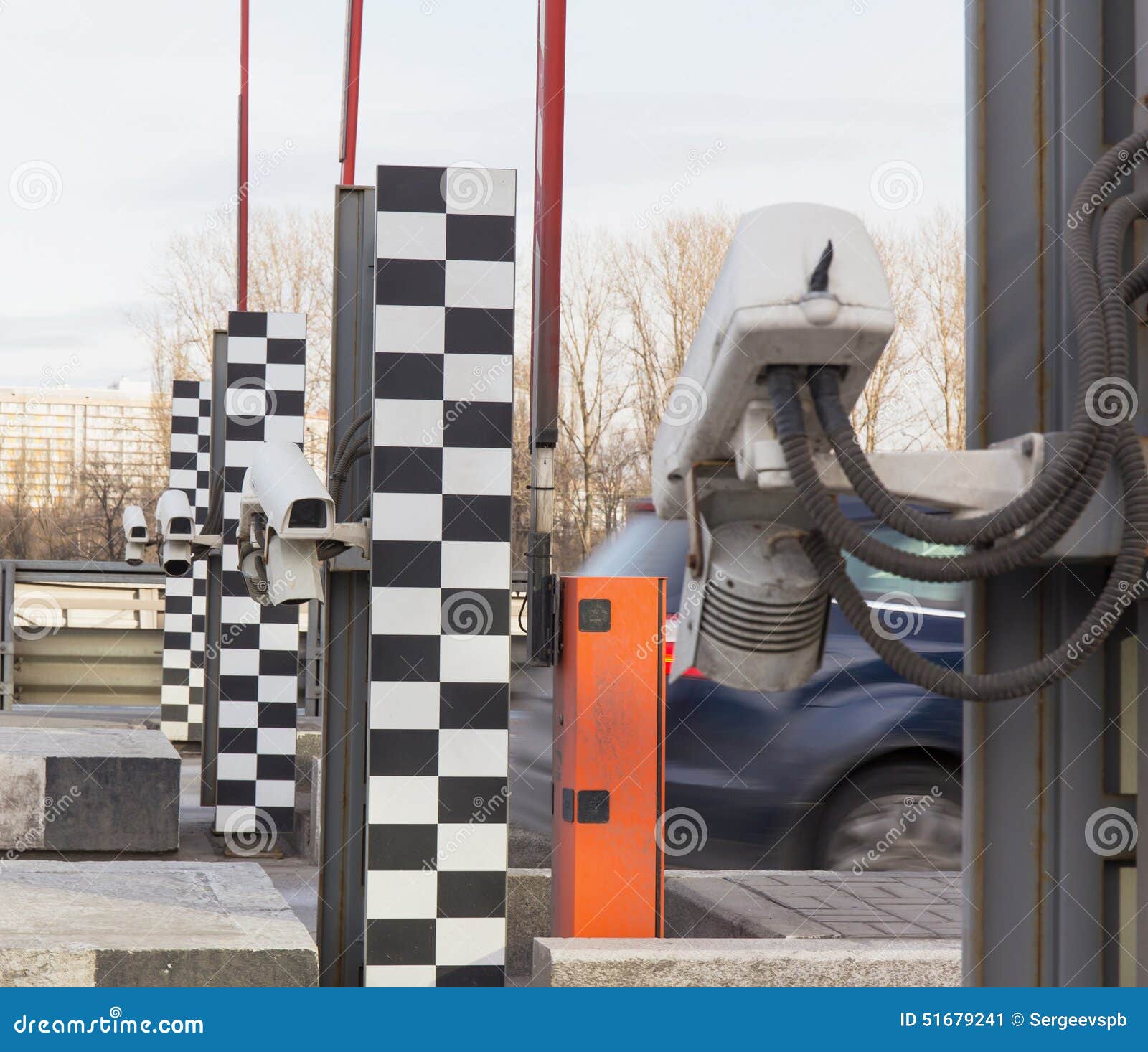 The Checkpoint on the Highway Stock Image - Image of checkpoint, peaje ...