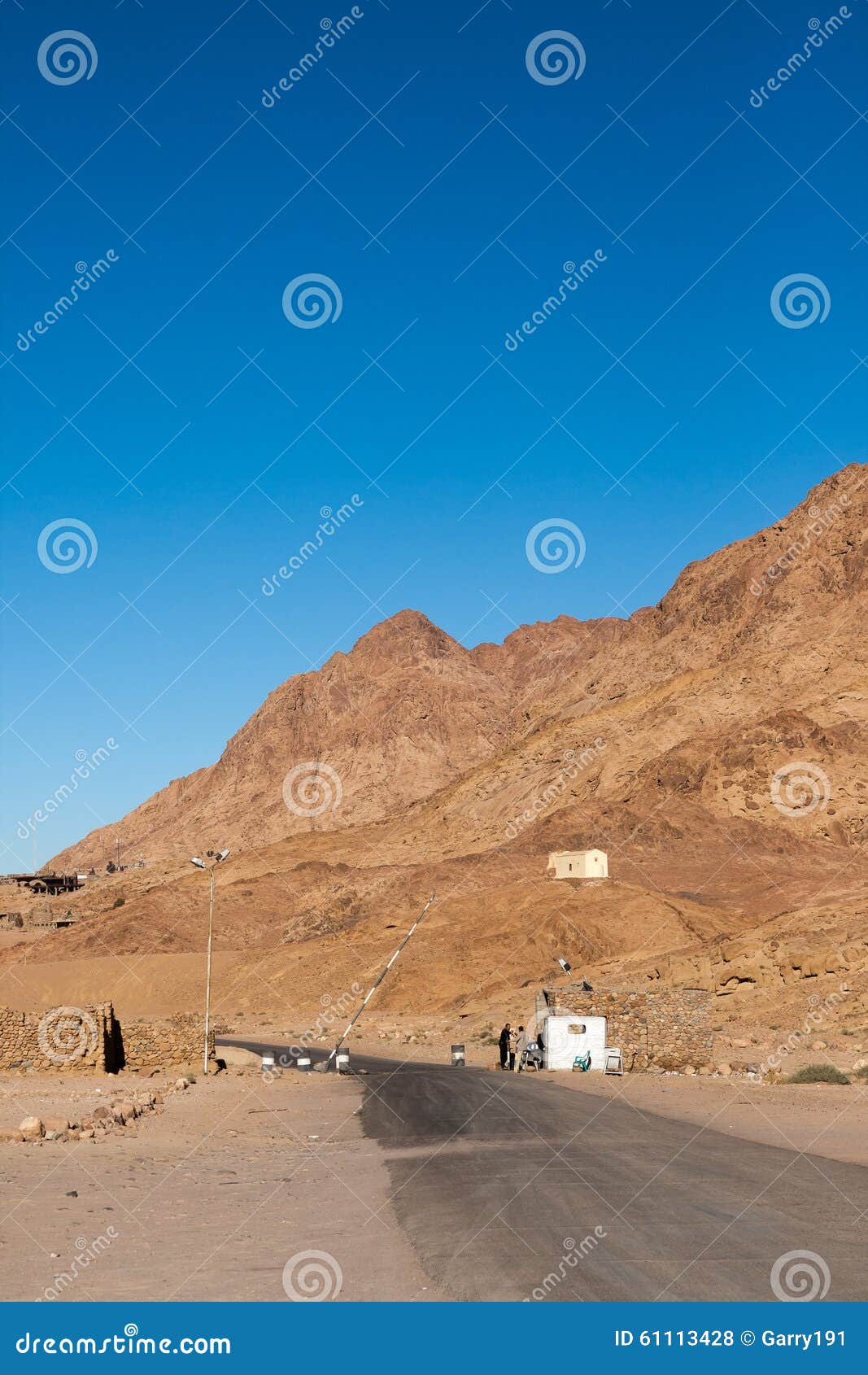 Checkpoint on the Road. Landscape in the Egypt Stock Photo - Image of ...